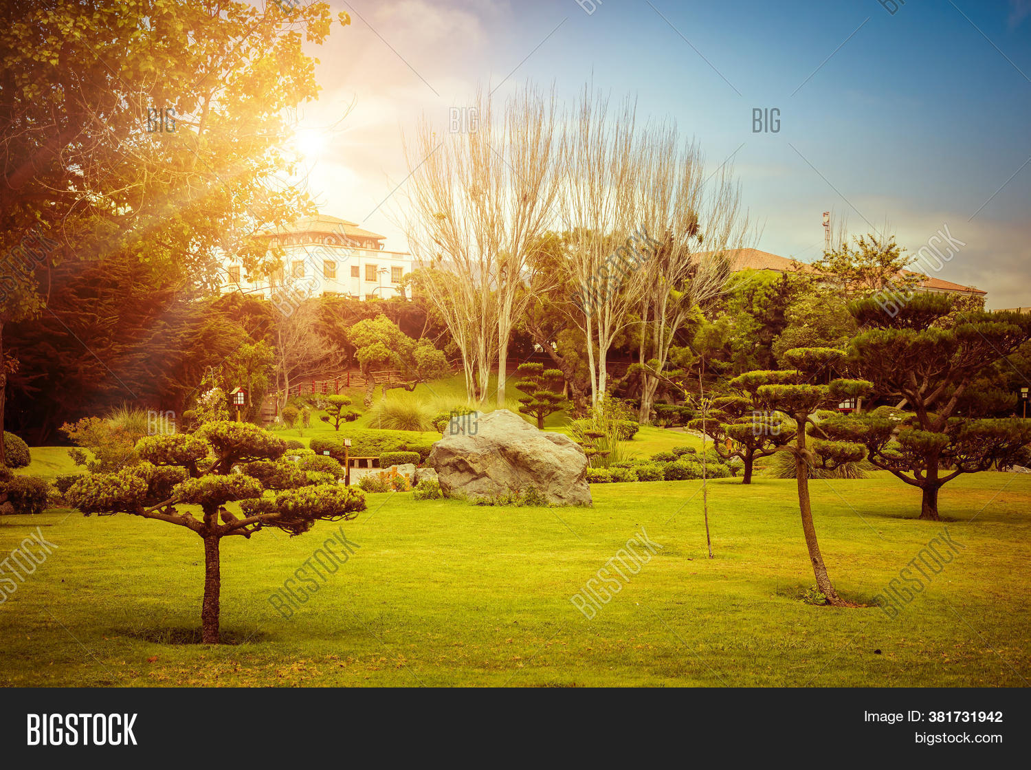 Japanese Garden Sunset Image & Photo (Free Trial) | Bigstock