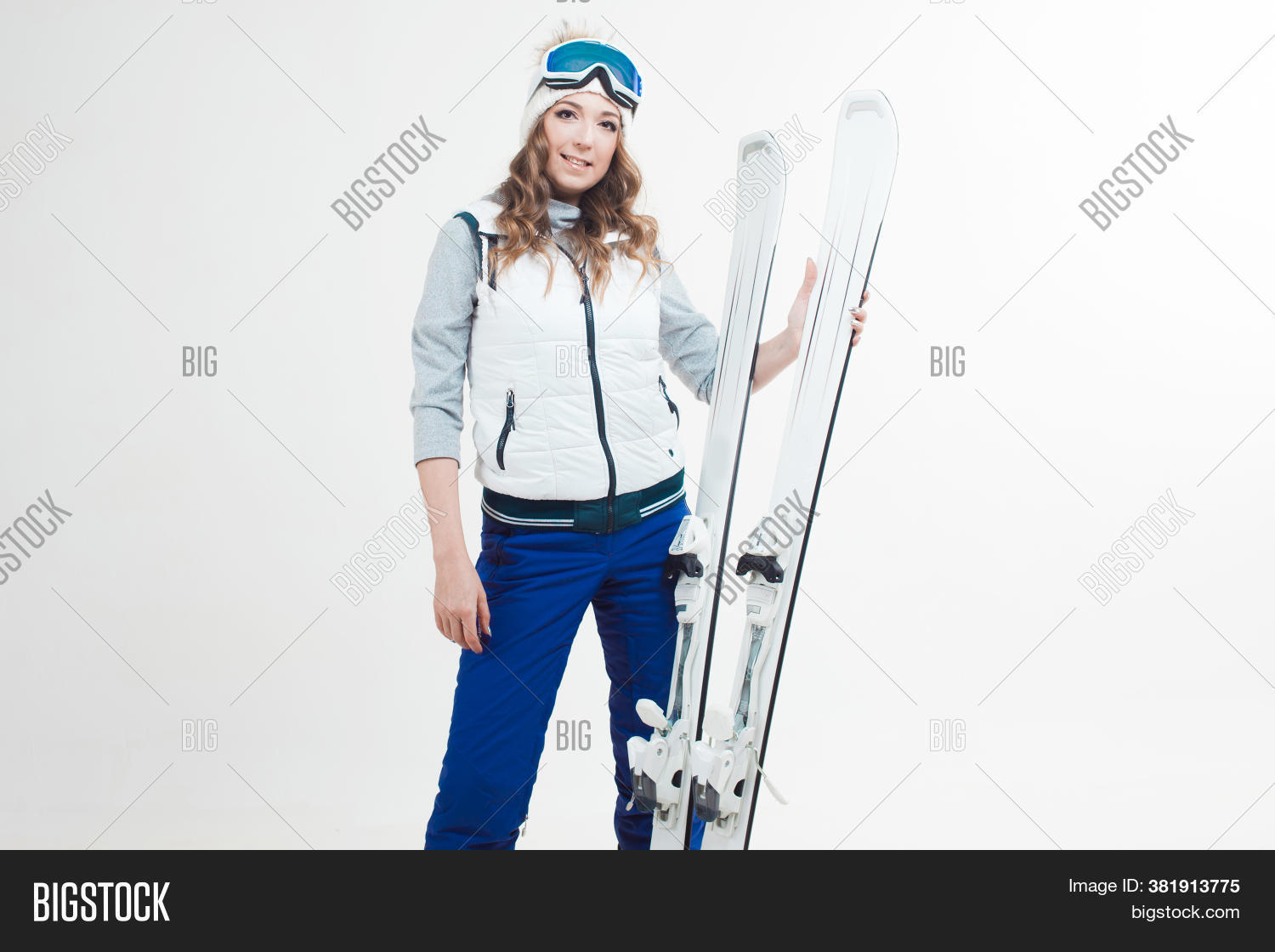 Smiling Girl Skier On Image & Photo (Free Trial) | Bigstock
