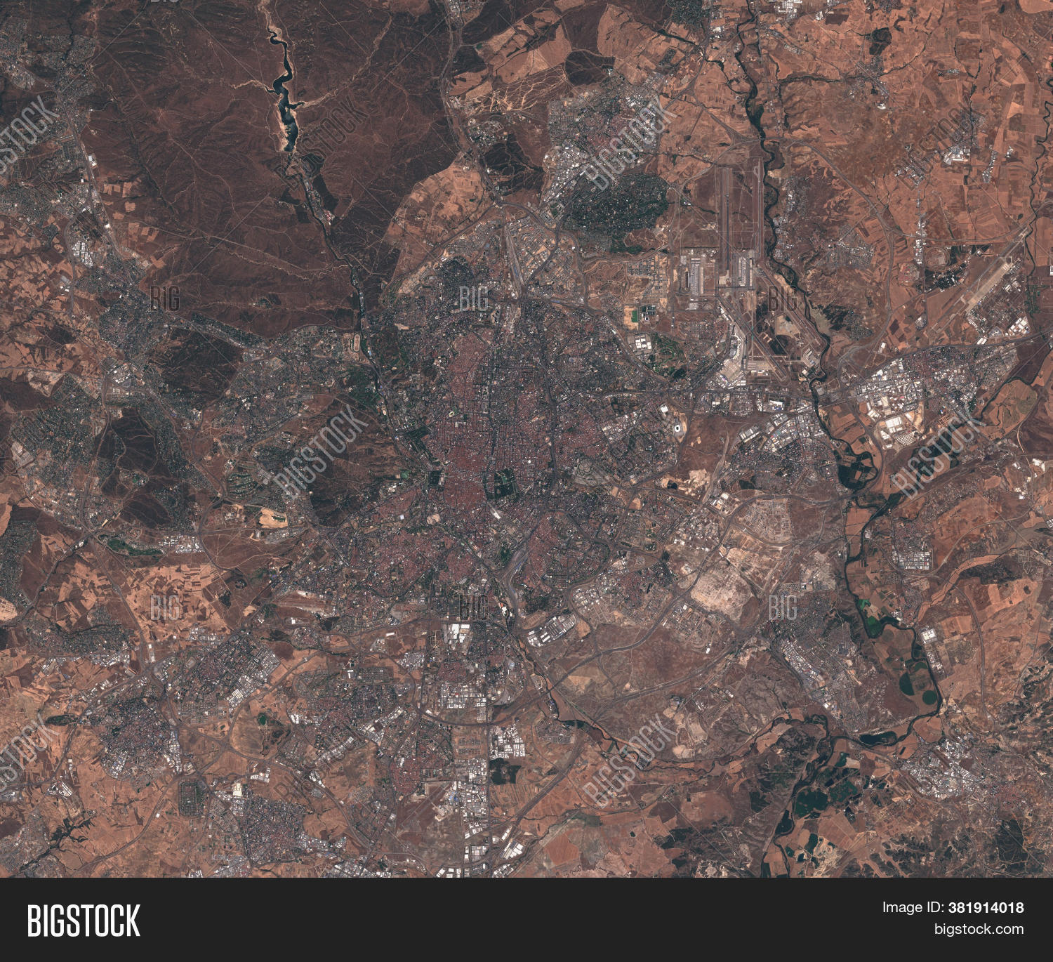Satellite Map Madrid Image & Photo (Free Trial) | Bigstock