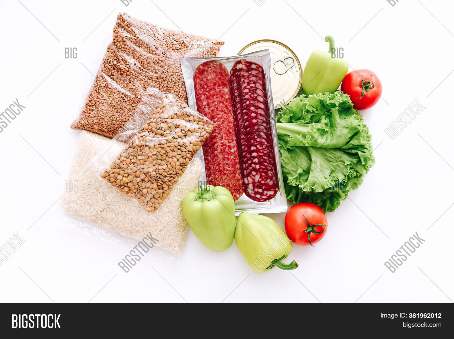 Set Grocery Items Image & Photo (Free Trial) | Bigstock