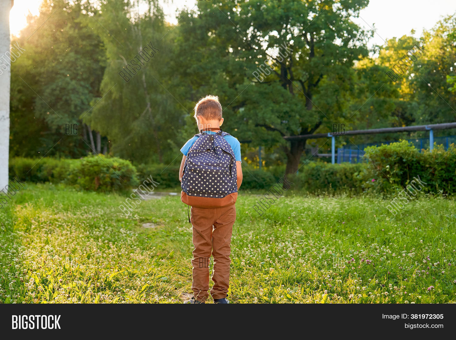 Little Boy Going Back Image & Photo (Free Trial) | Bigstock