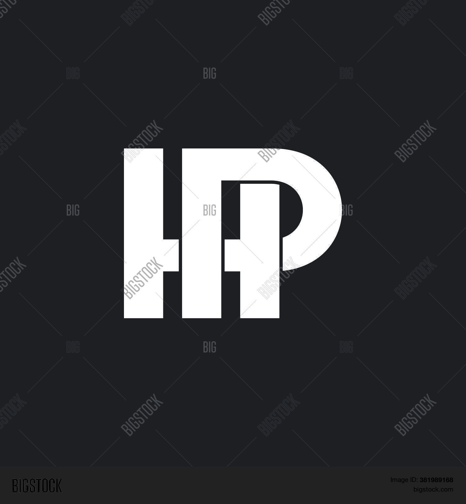 Letter Hp Simple Vector & Photo (Free Trial) | Bigstock