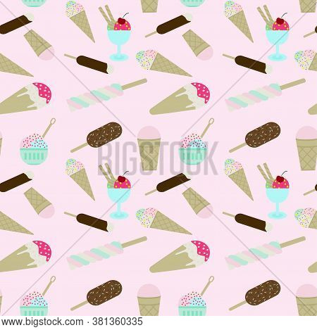 Ice Cream Seamless Vector & Photo (Free Trial) | Bigstock