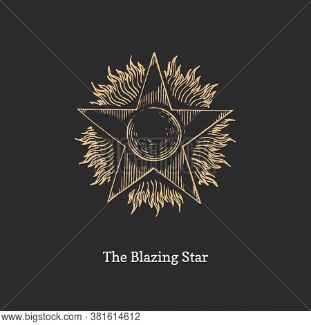 Blazing Star Drawing Vector & Photo (Free Trial) | Bigstock