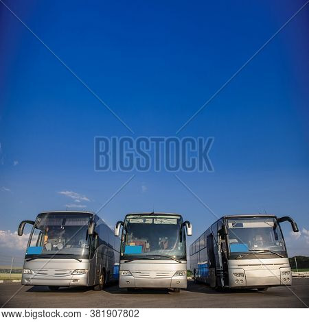 Three Buses Staying Image & Photo (Free Trial) | Bigstock