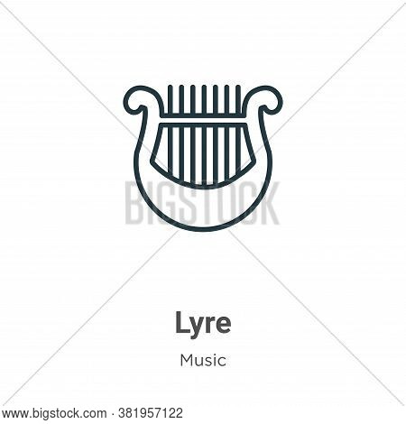 Lyre Icon Isolated On Vector & Photo (Free Trial) | Bigstock