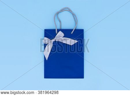 Blue Gift Bag Silver Image & Photo (Free Trial) | Bigstock