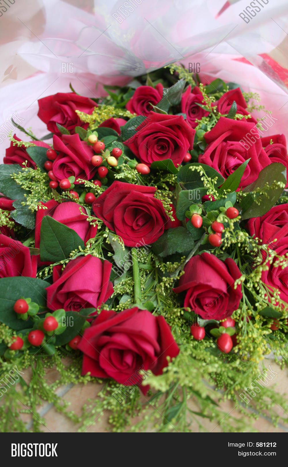 Bunch Red Roses Image & Photo (Free Trial) | Bigstock