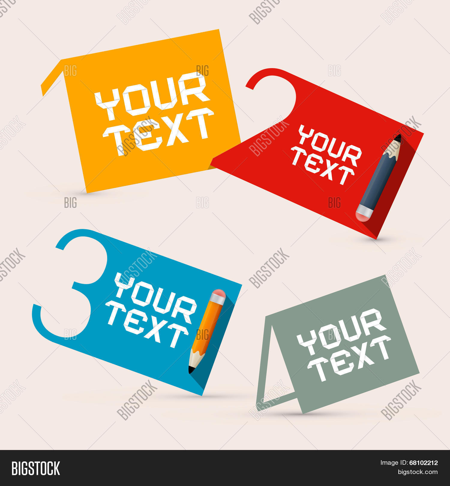 Four Steps Paper Vector & Photo (Free Trial) | Bigstock