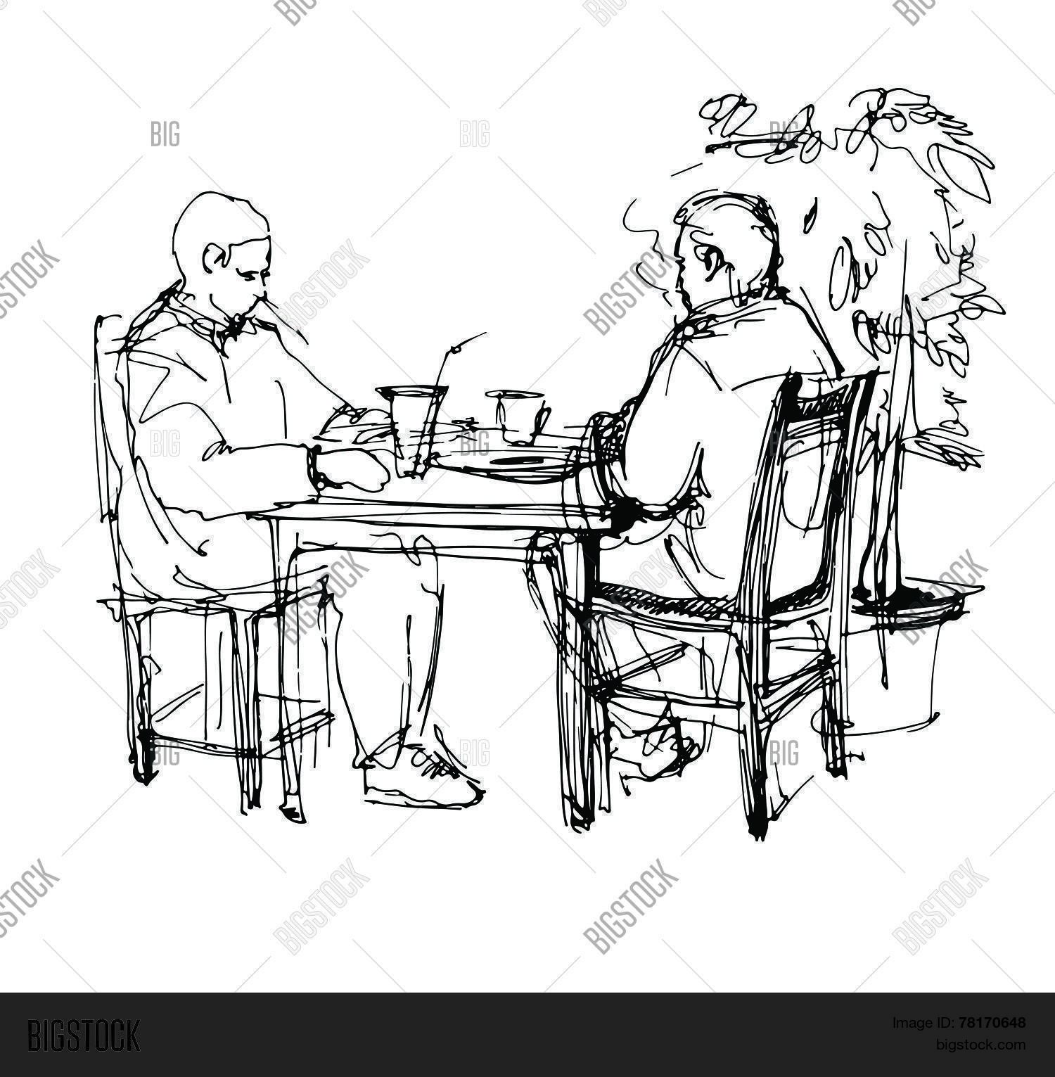 Two People Drinking Tea