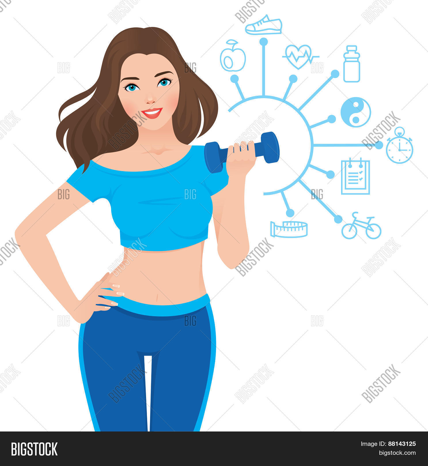 Beautiful Slim Girl Vector & Photo (Free Trial) | Bigstock