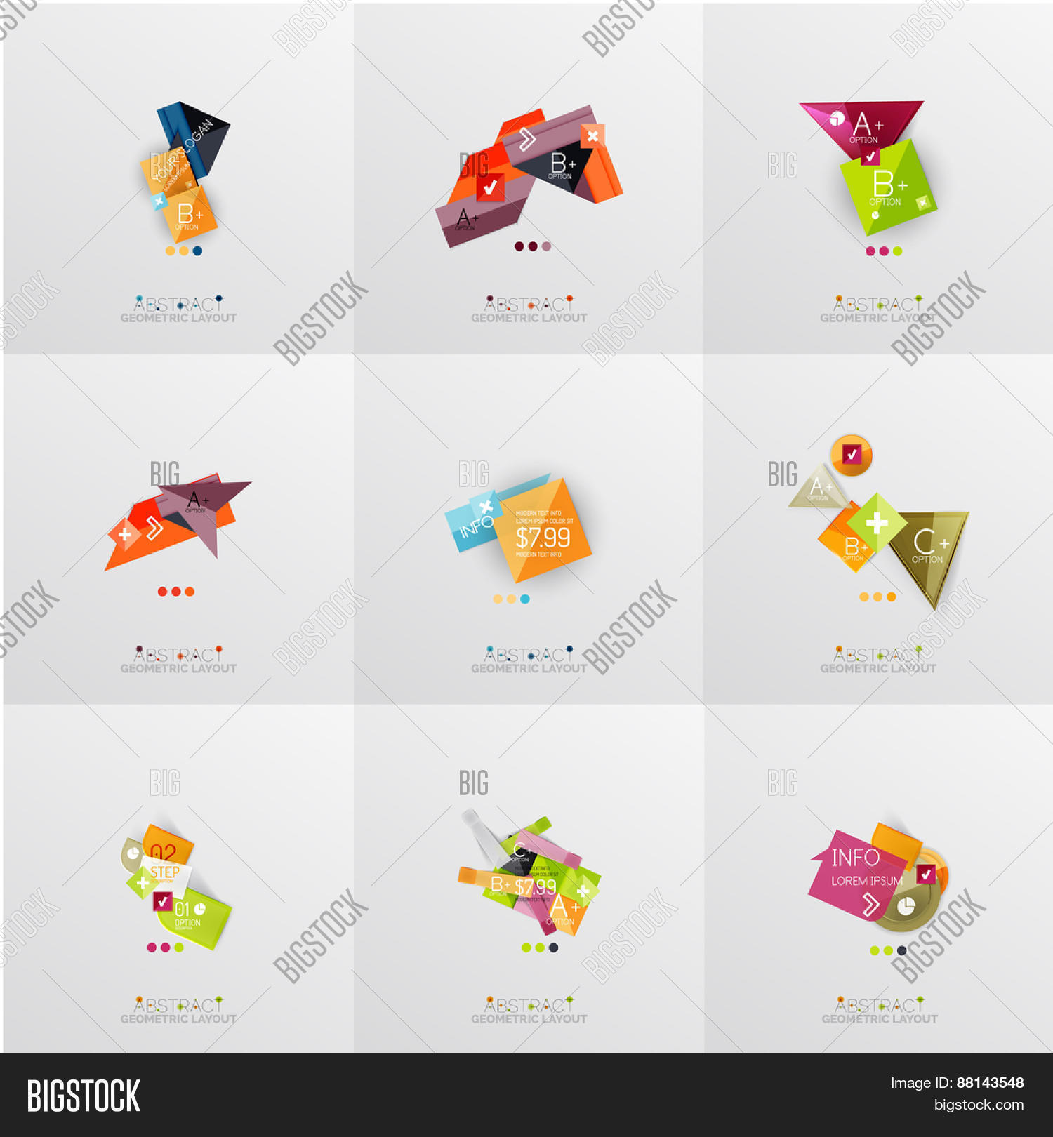 Set Paper Graphic Vector & Photo (Free Trial) | Bigstock