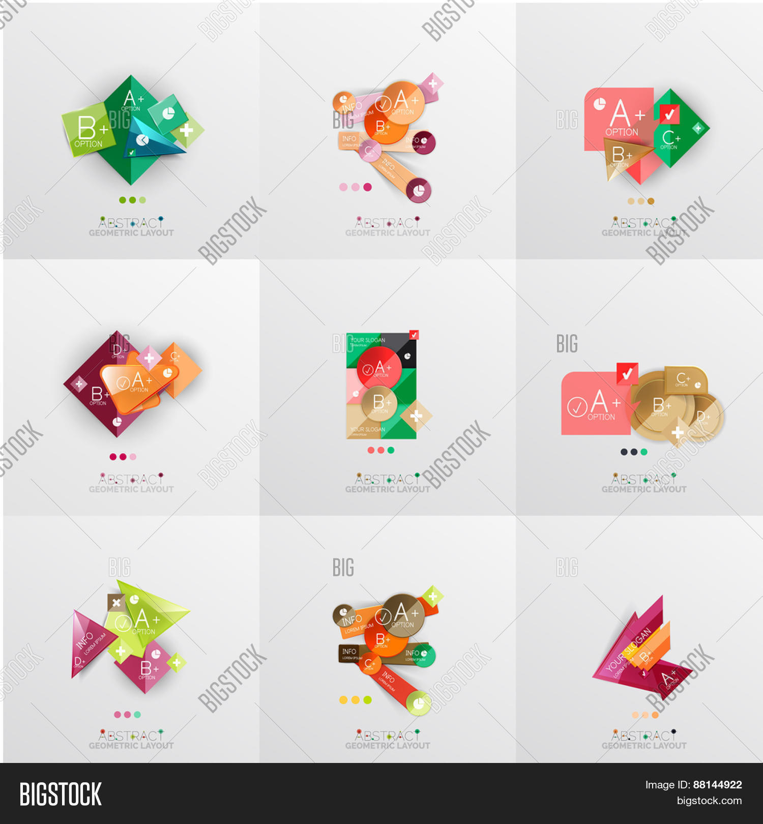 Set Paper Graphic Vector & Photo (Free Trial) | Bigstock