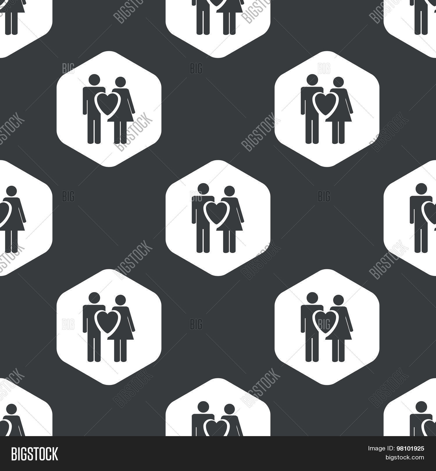 Black Hexagon Love Vector & Photo (Free Trial) | Bigstock