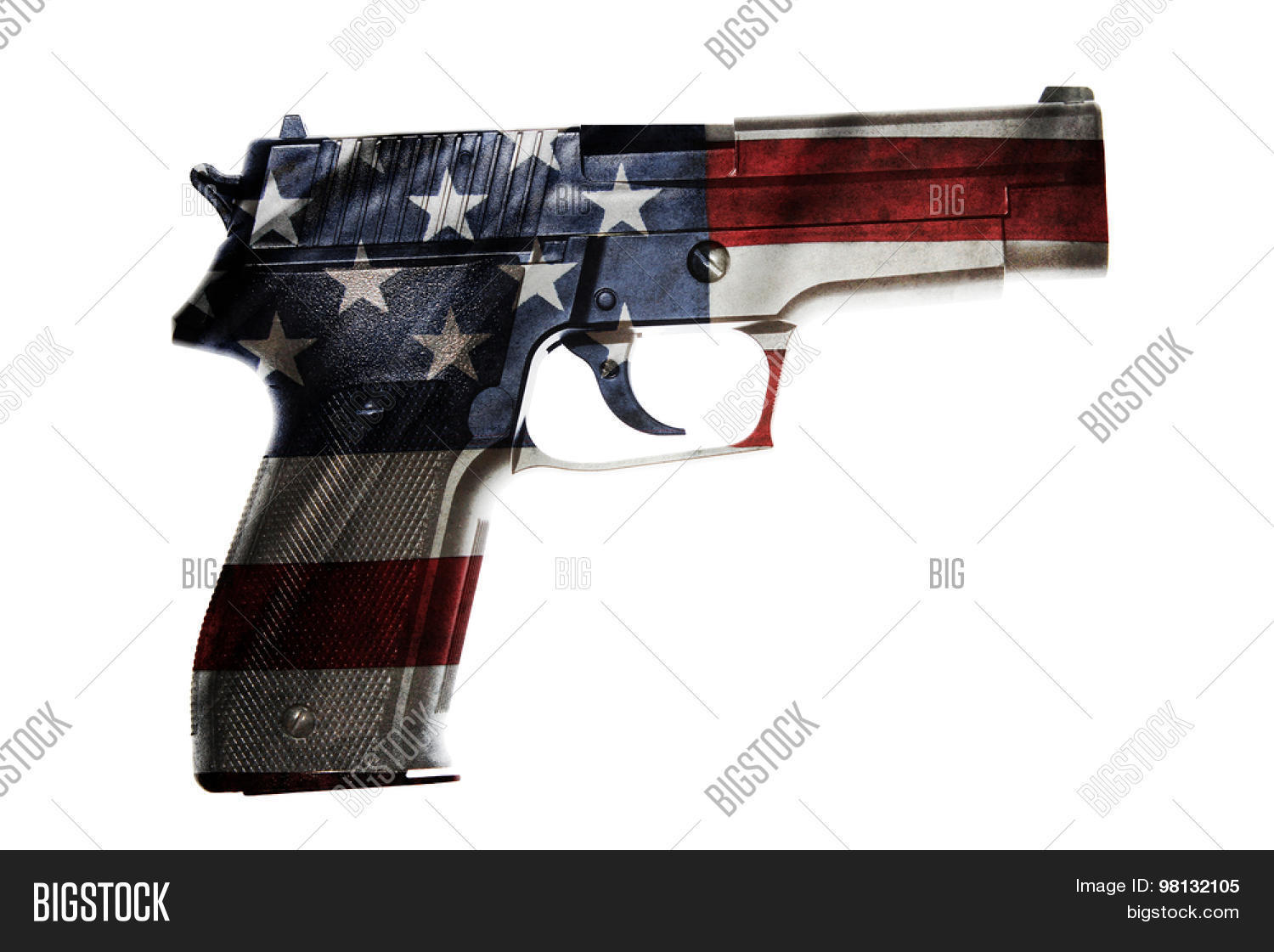 Handgun American Flag Image & Photo (Free Trial) | Bigstock