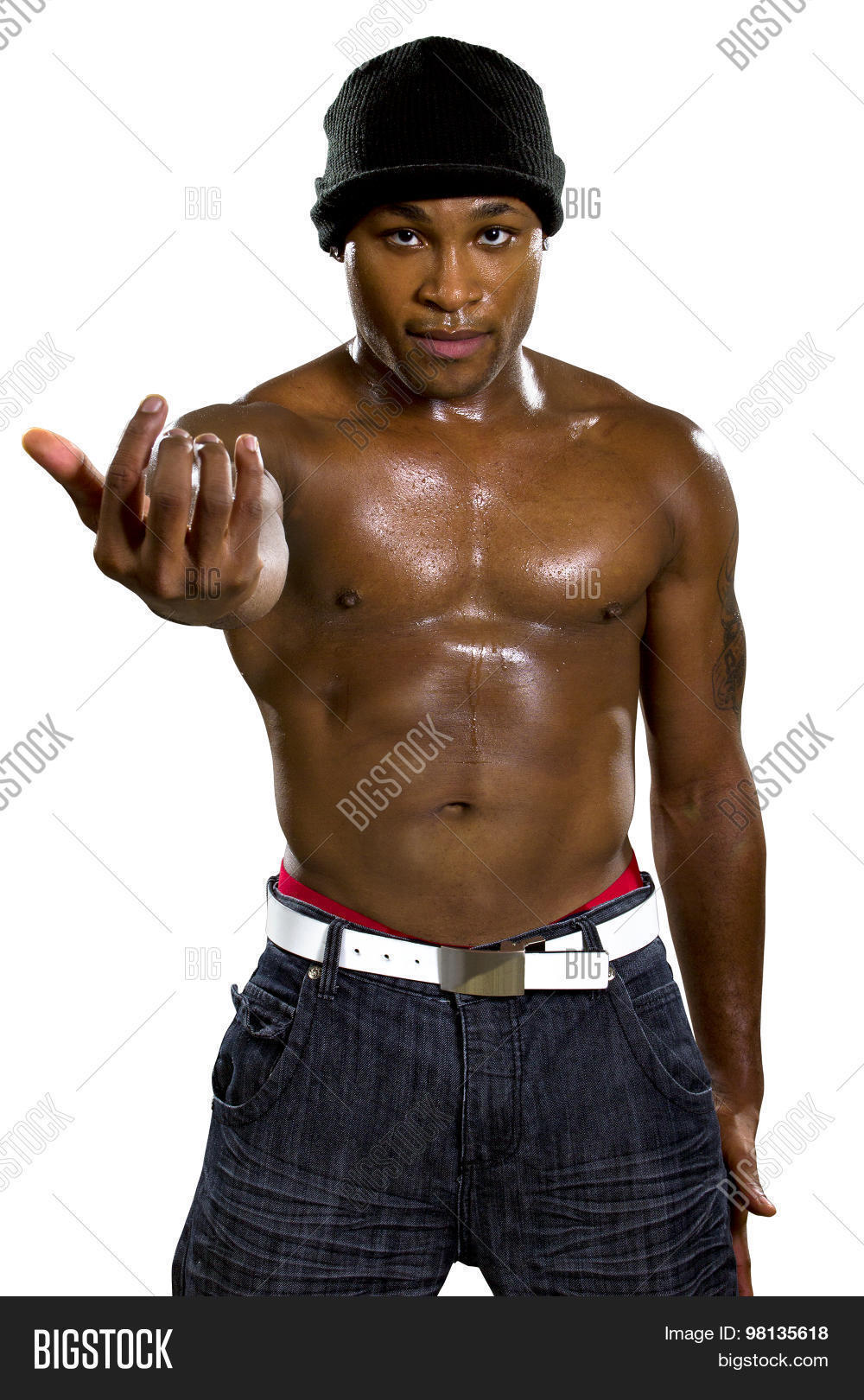 Muscular Black Man On Image & Photo (Free Trial) | Bigstock