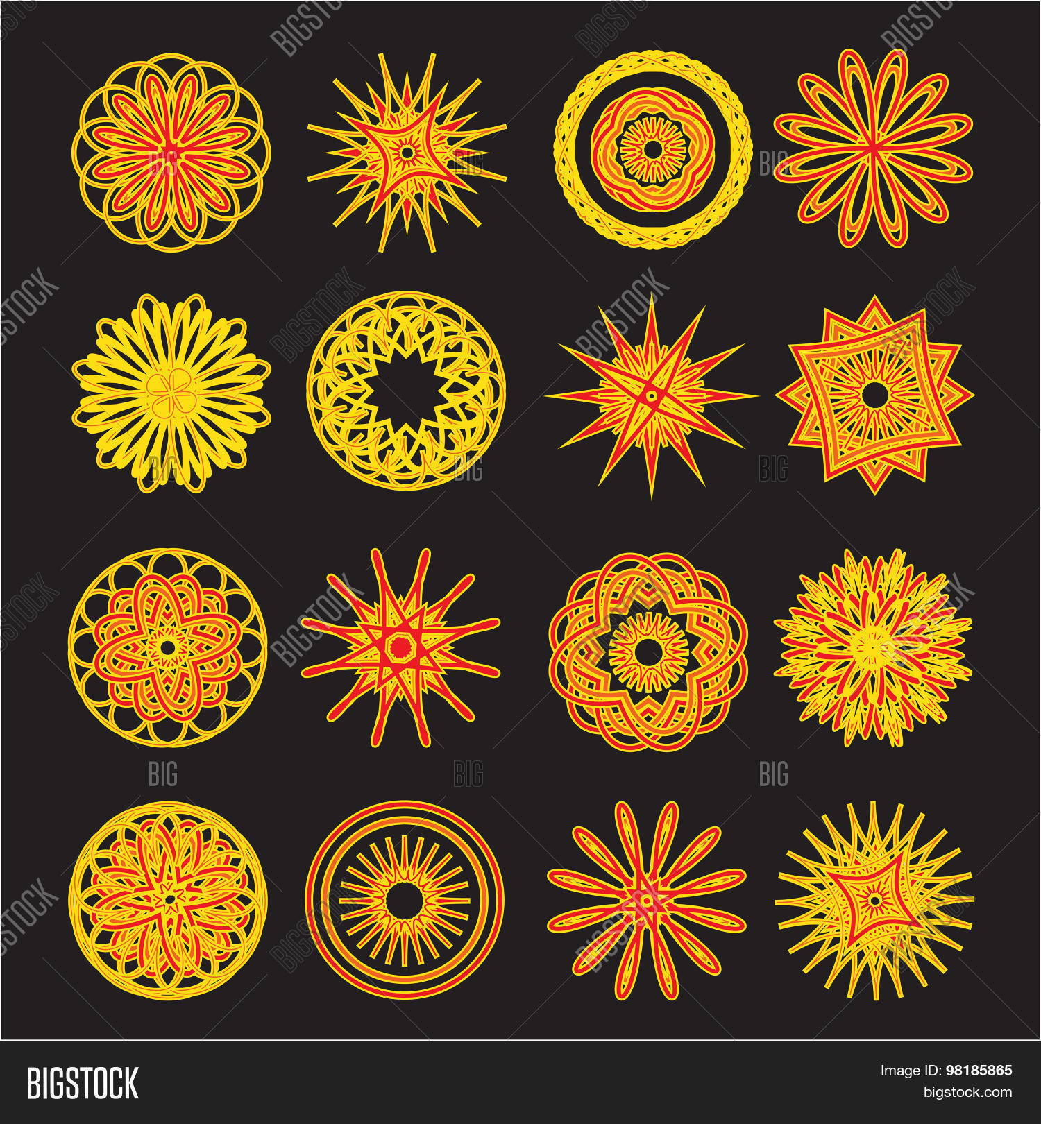 Set Round Doodle Vector & Photo (Free Trial) | Bigstock