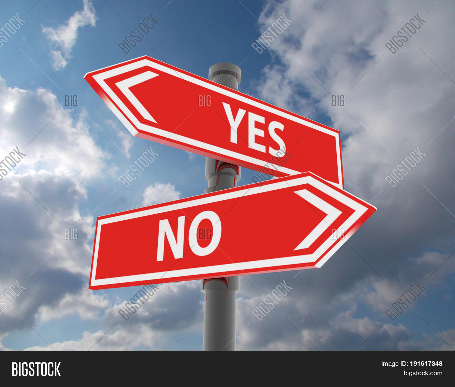 Two Road Signs - Yes Image & Photo (Free Trial) | Bigstock