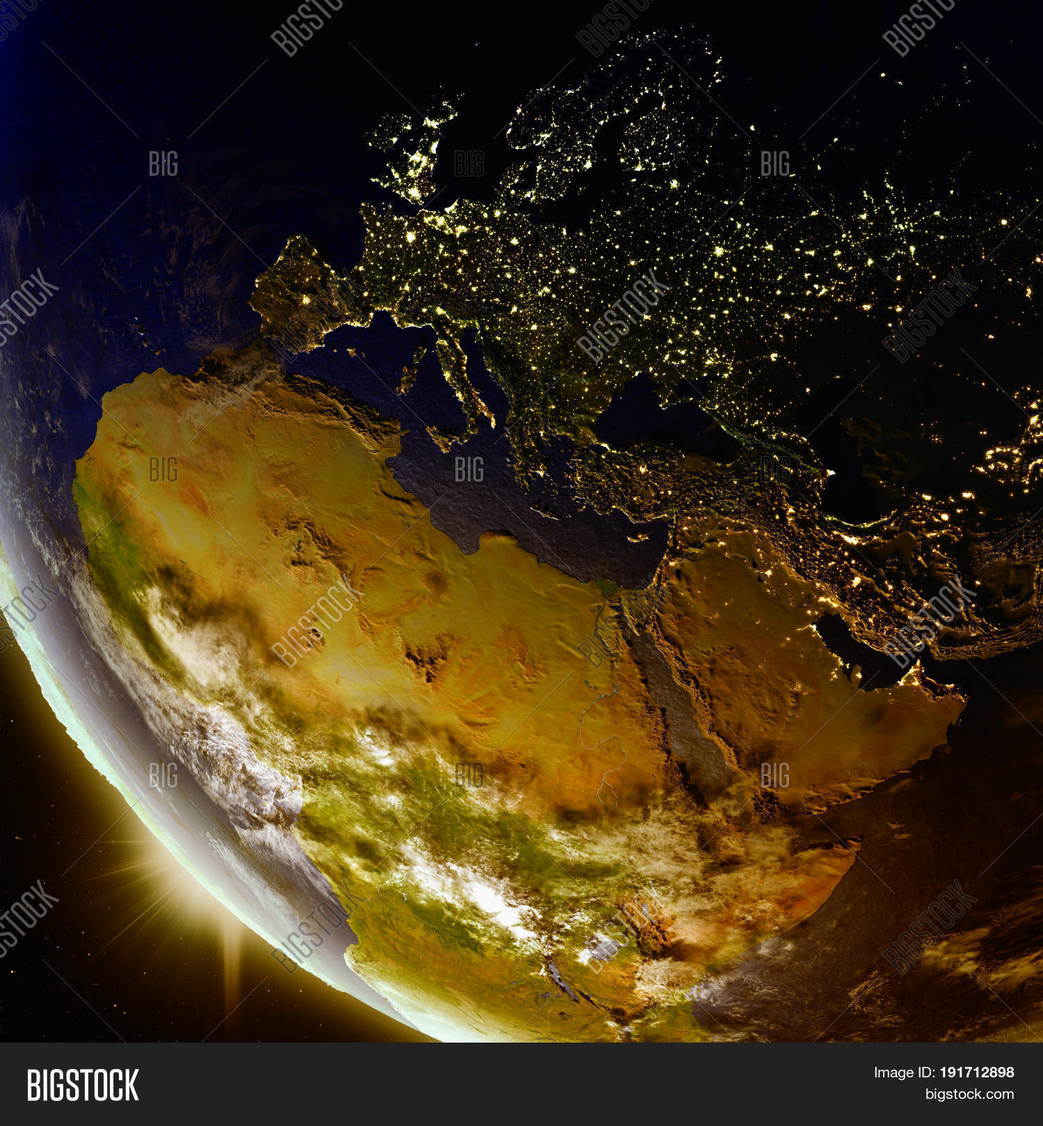 Sunset Above Emea Image & Photo (Free Trial) | Bigstock