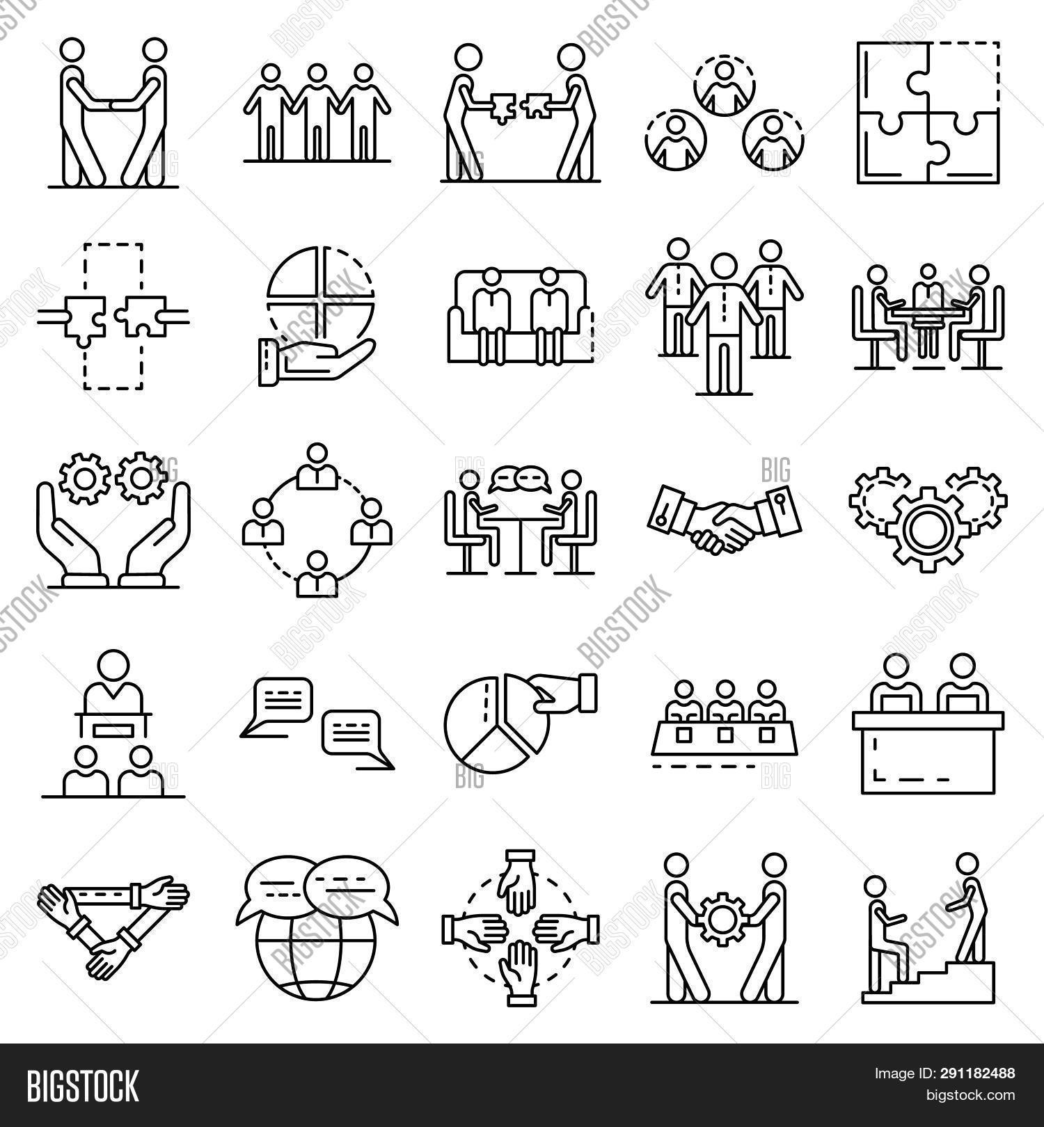 Cohesion Icon Set. Image & Photo (Free Trial) | Bigstock