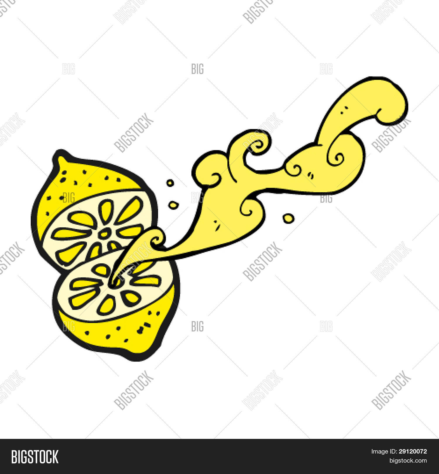 Cut Lemon Cartoon Vector & Photo (Free Trial) | Bigstock