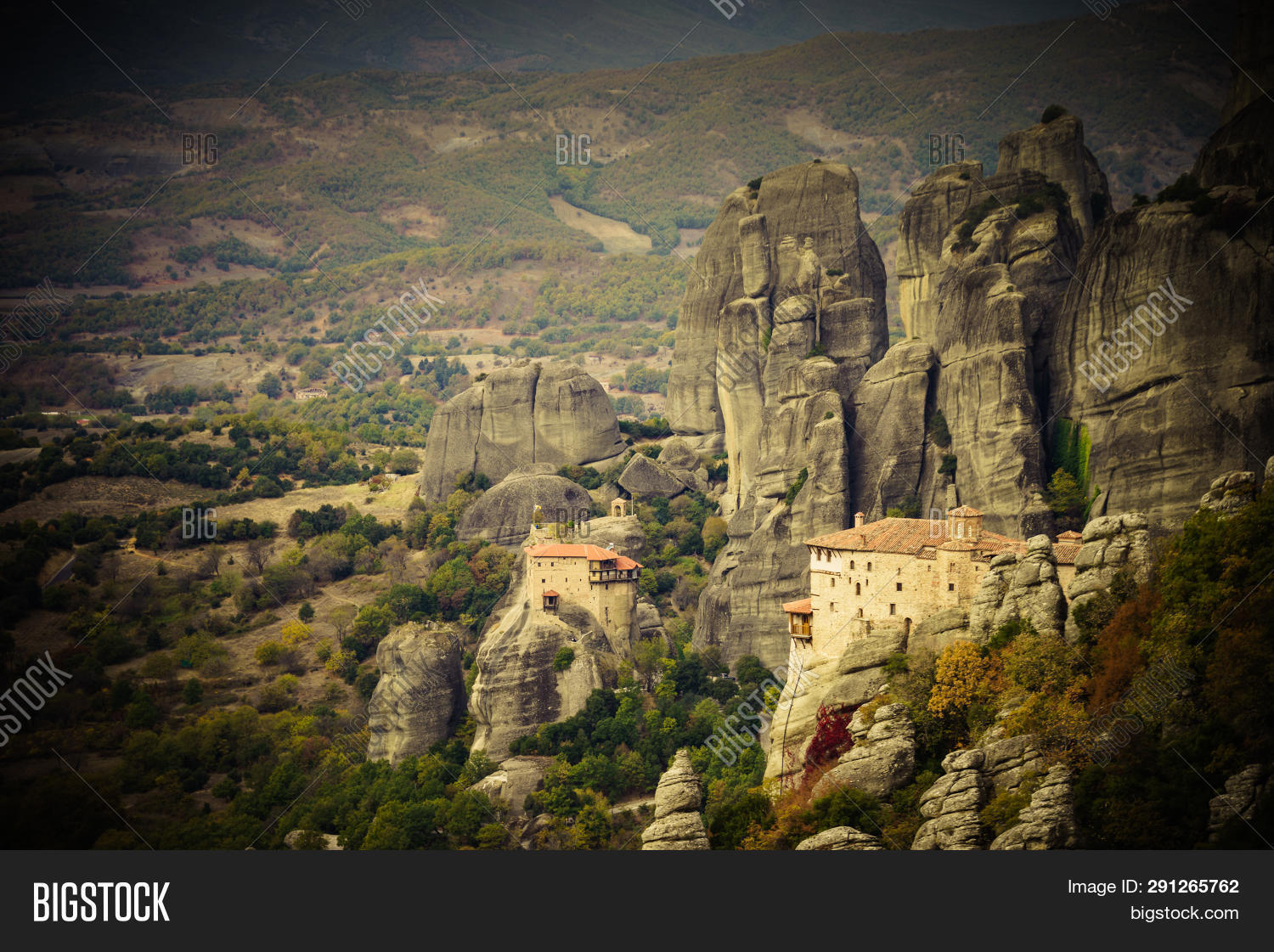 Monasteries On Cliff Image & Photo (Free Trial) | Bigstock