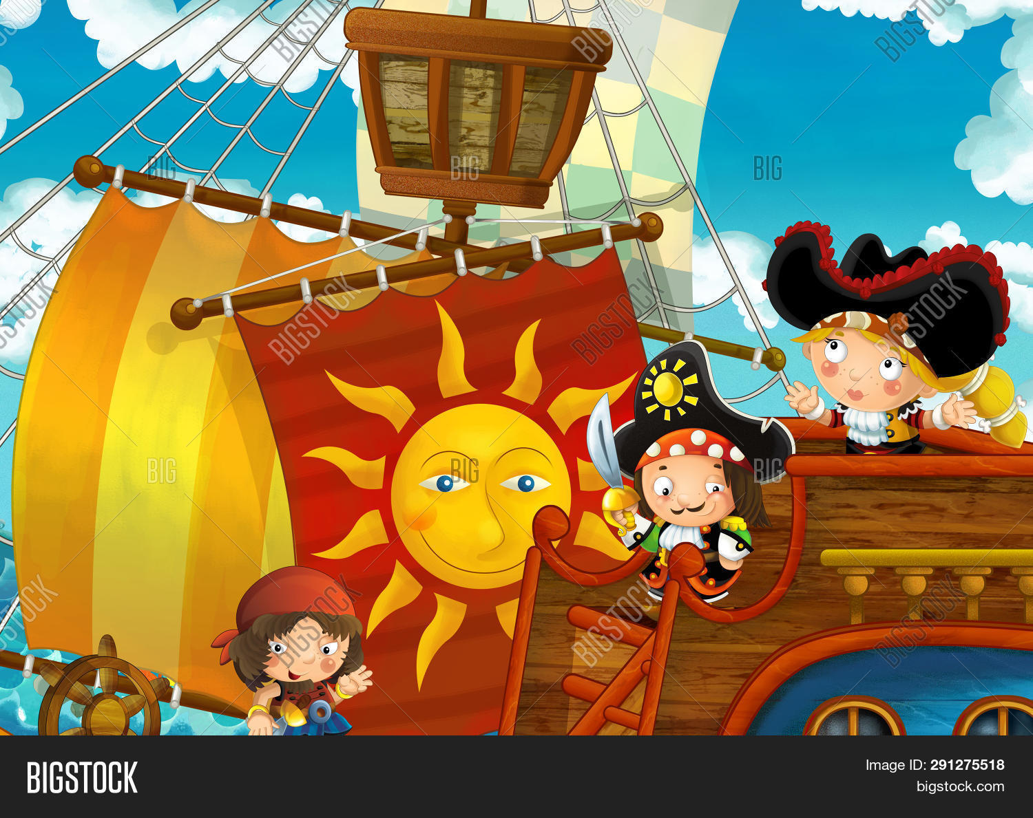 Cartoon Scene Pirate Image & Photo (Free Trial) | Bigstock