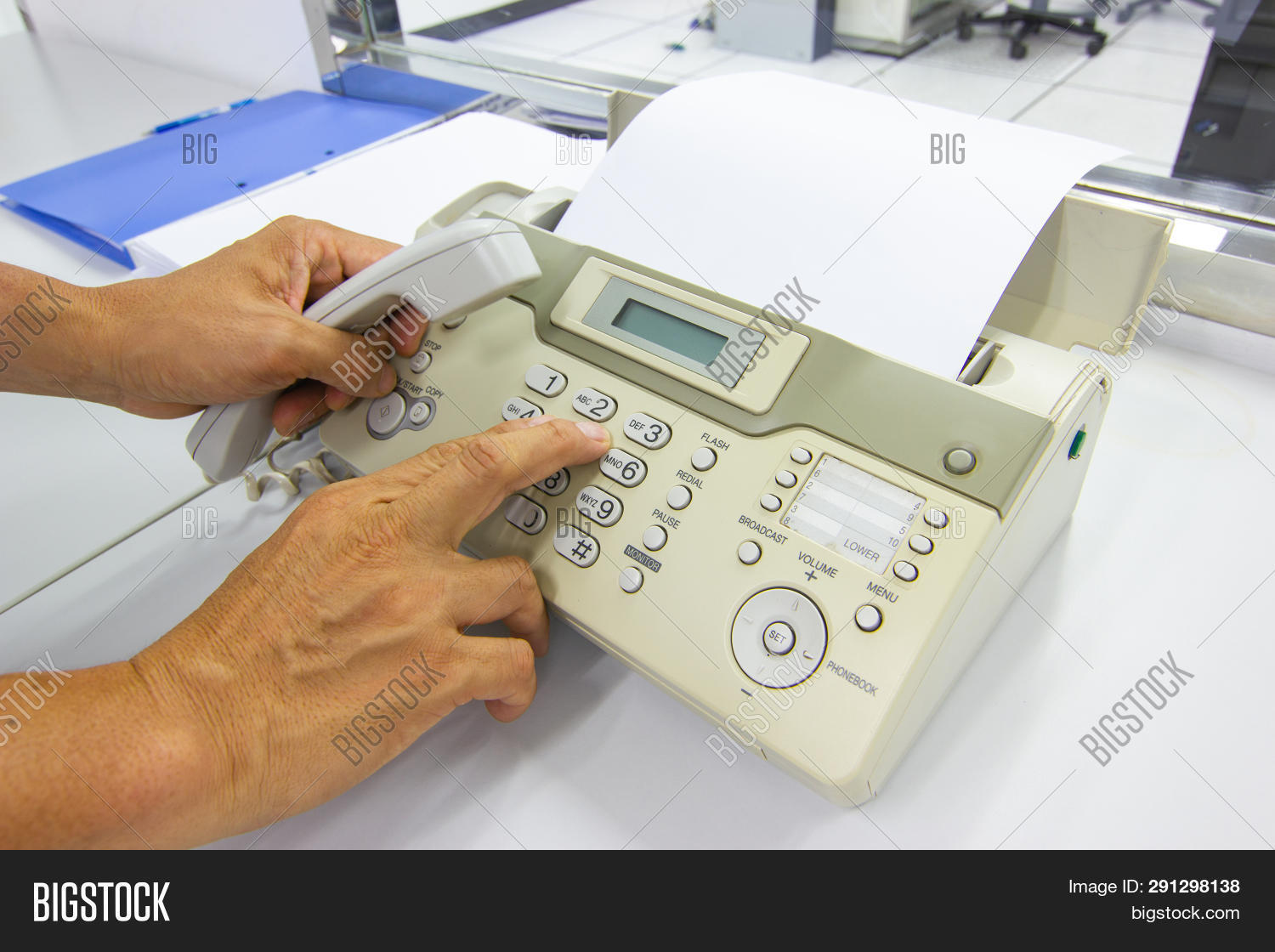 Hand Man Using Fax Image & Photo (Free Trial) | Bigstock