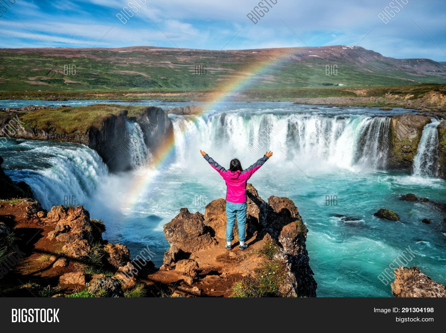 Godafoss Waterfall Image & Photo (Free Trial) | Bigstock