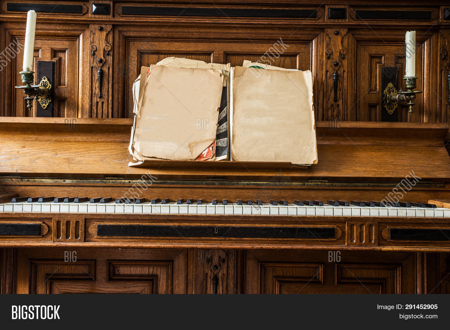 Old Wooden Piano Keys Image & Photo (Free Trial) | Bigstock