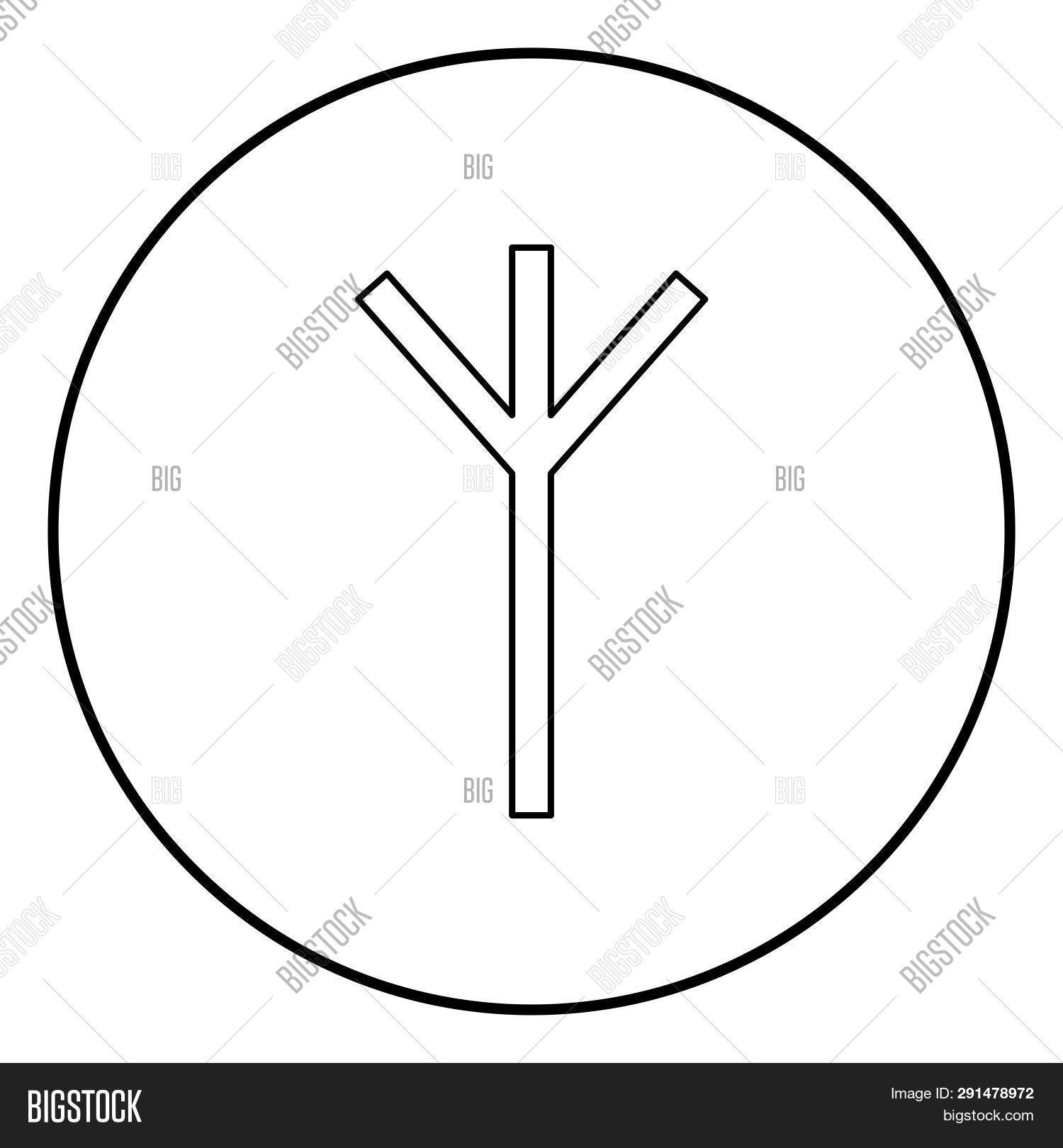 Algiz Elgiz Rune Elk Vector & Photo (Free Trial) | Bigstock