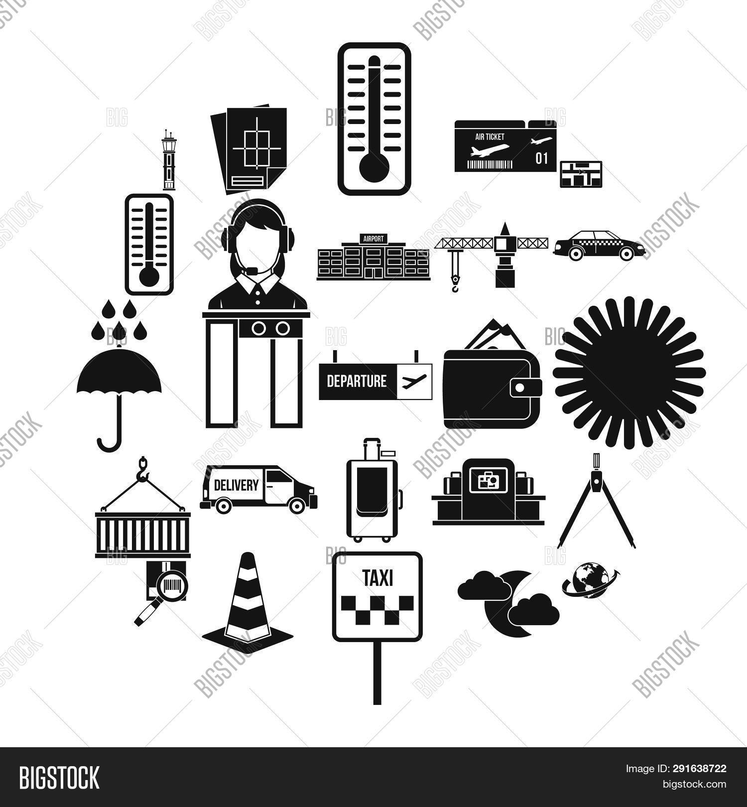 Dispatcher Icons Set. Image & Photo (Free Trial) | Bigstock