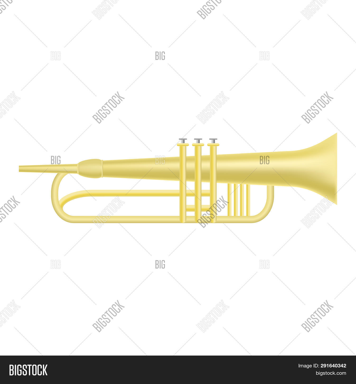 Gold Trumpet Icon. Image & Photo (Free Trial) | Bigstock