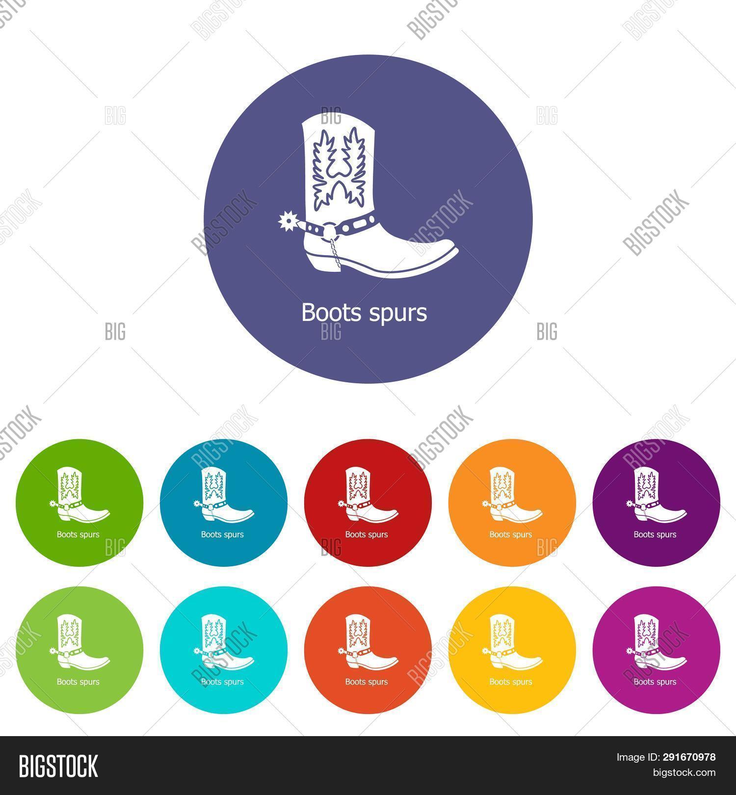 Boot Spurs Icons Color Image & Photo (Free Trial) | Bigstock