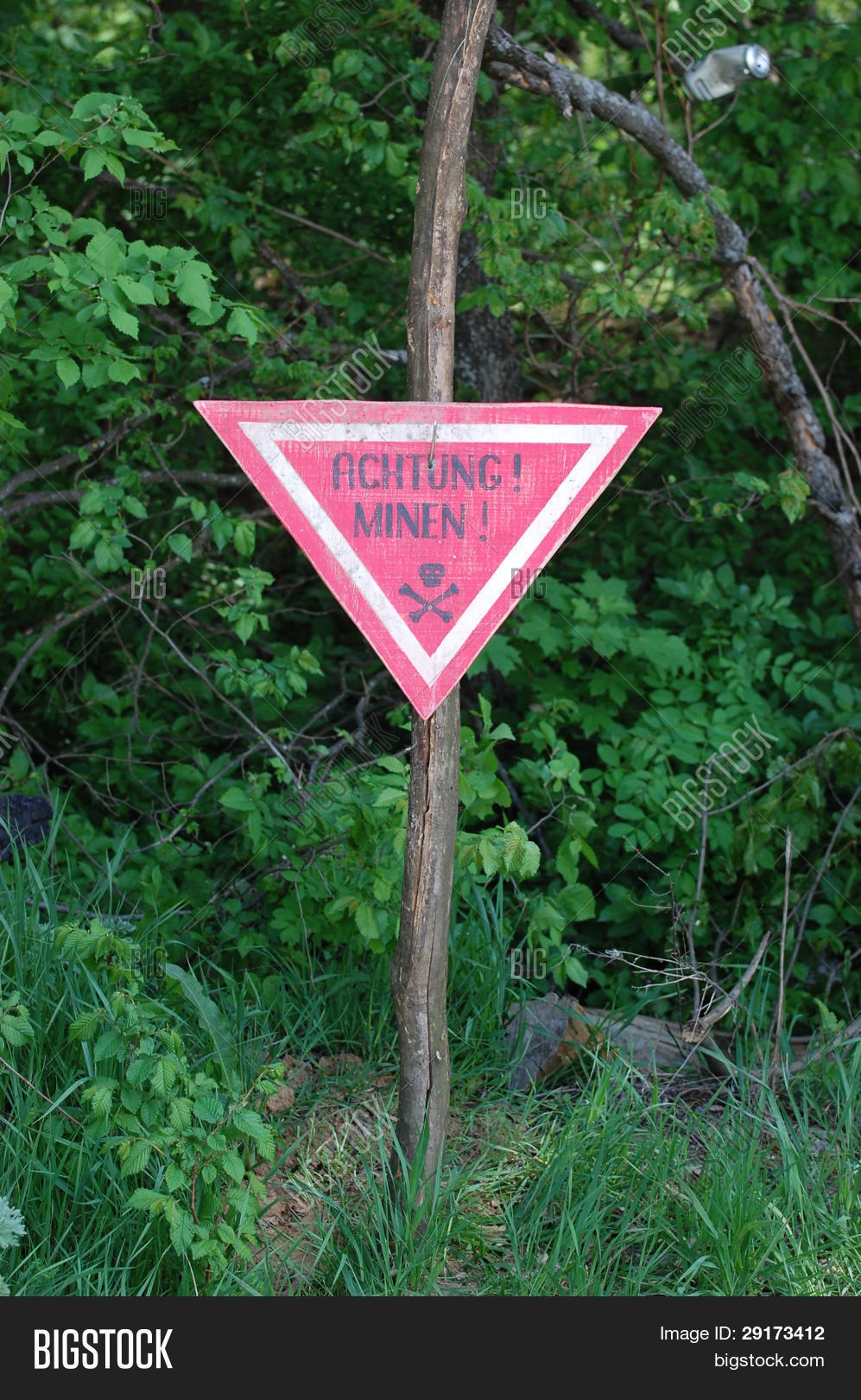 "Achtung Minen" Sign. Image & Photo (Free Trial) | Bigstock