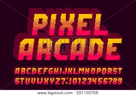 Pixel Arcade Alphabet Vector & Photo (Free Trial) | Bigstock