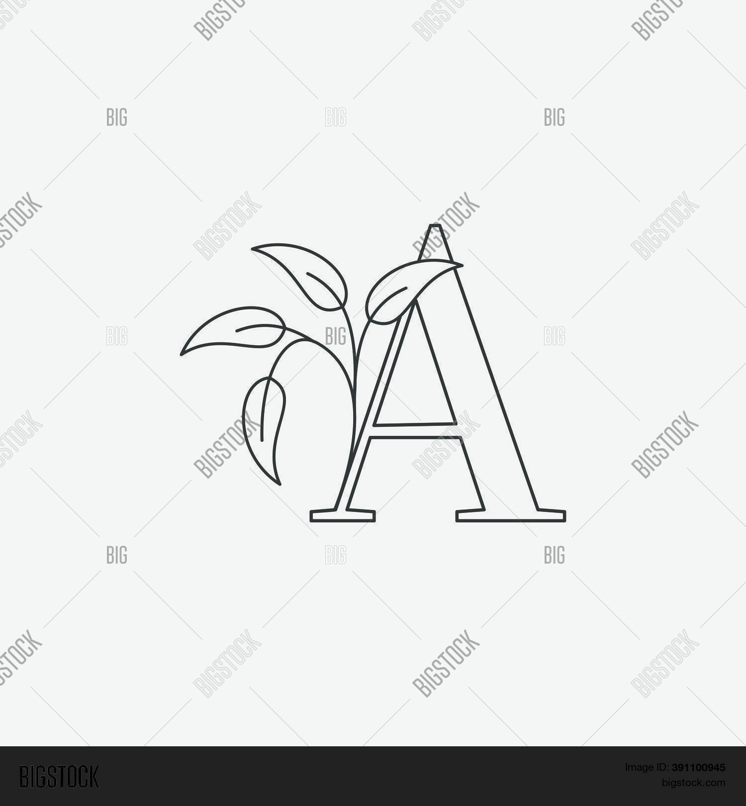 Outline Letter Vector & Photo (Free Trial) | Bigstock