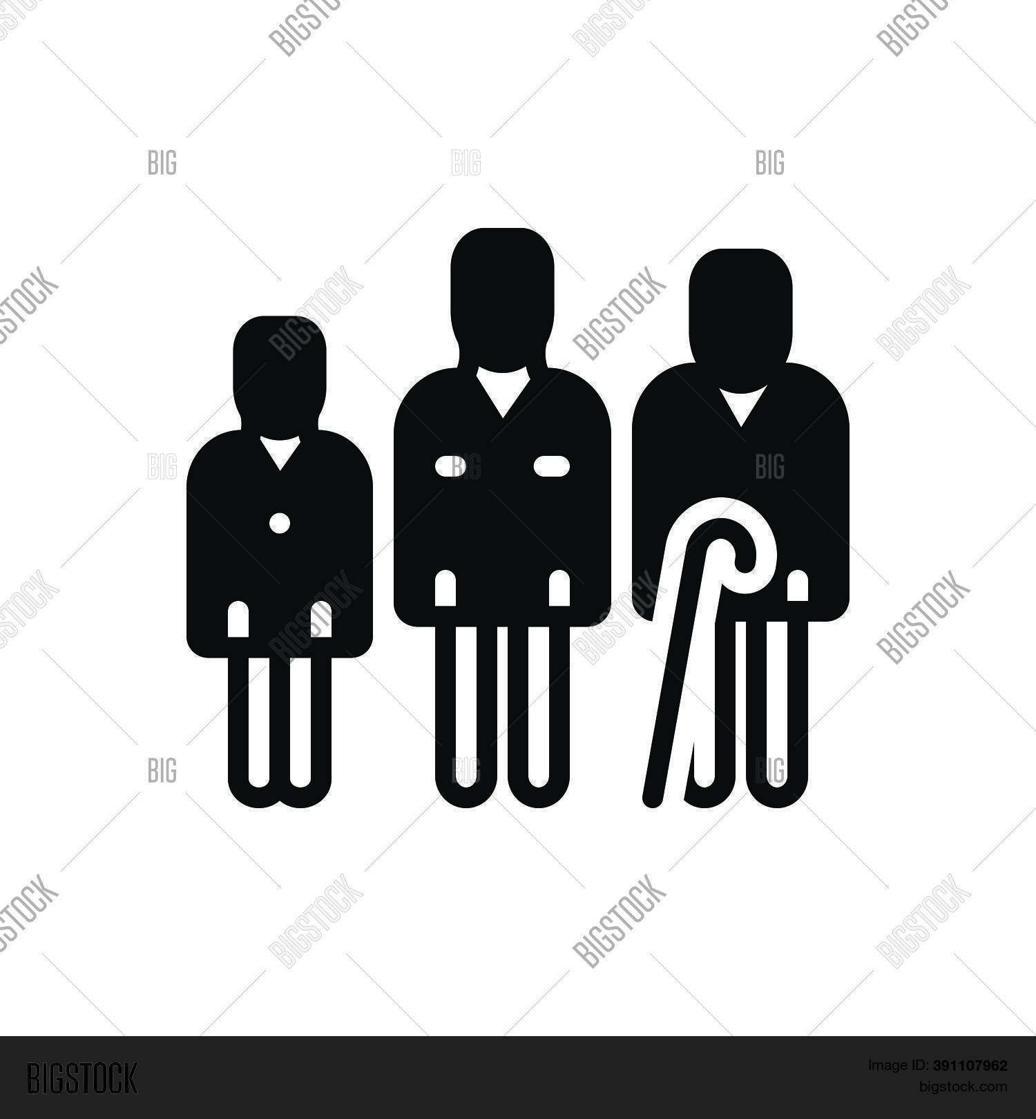 Black Solid Icon Age Vector & Photo (Free Trial) | Bigstock