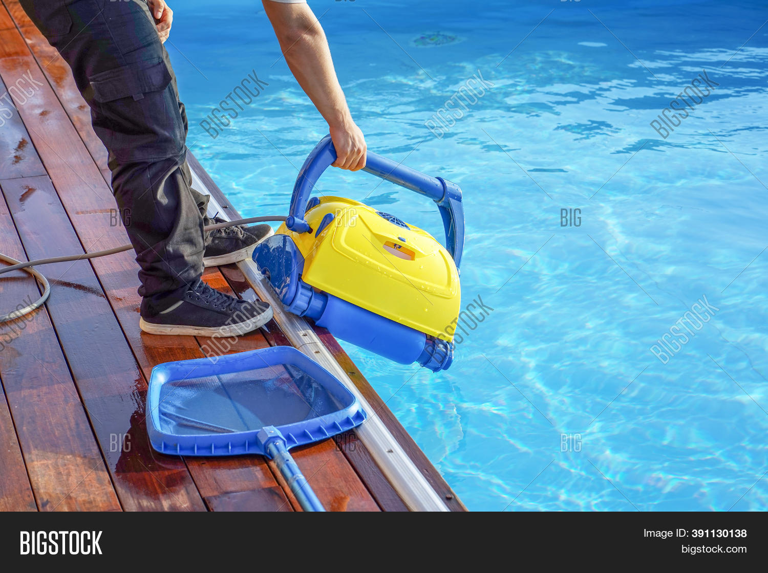 Pool Cleaner During Image & Photo (Free Trial) | Bigstock