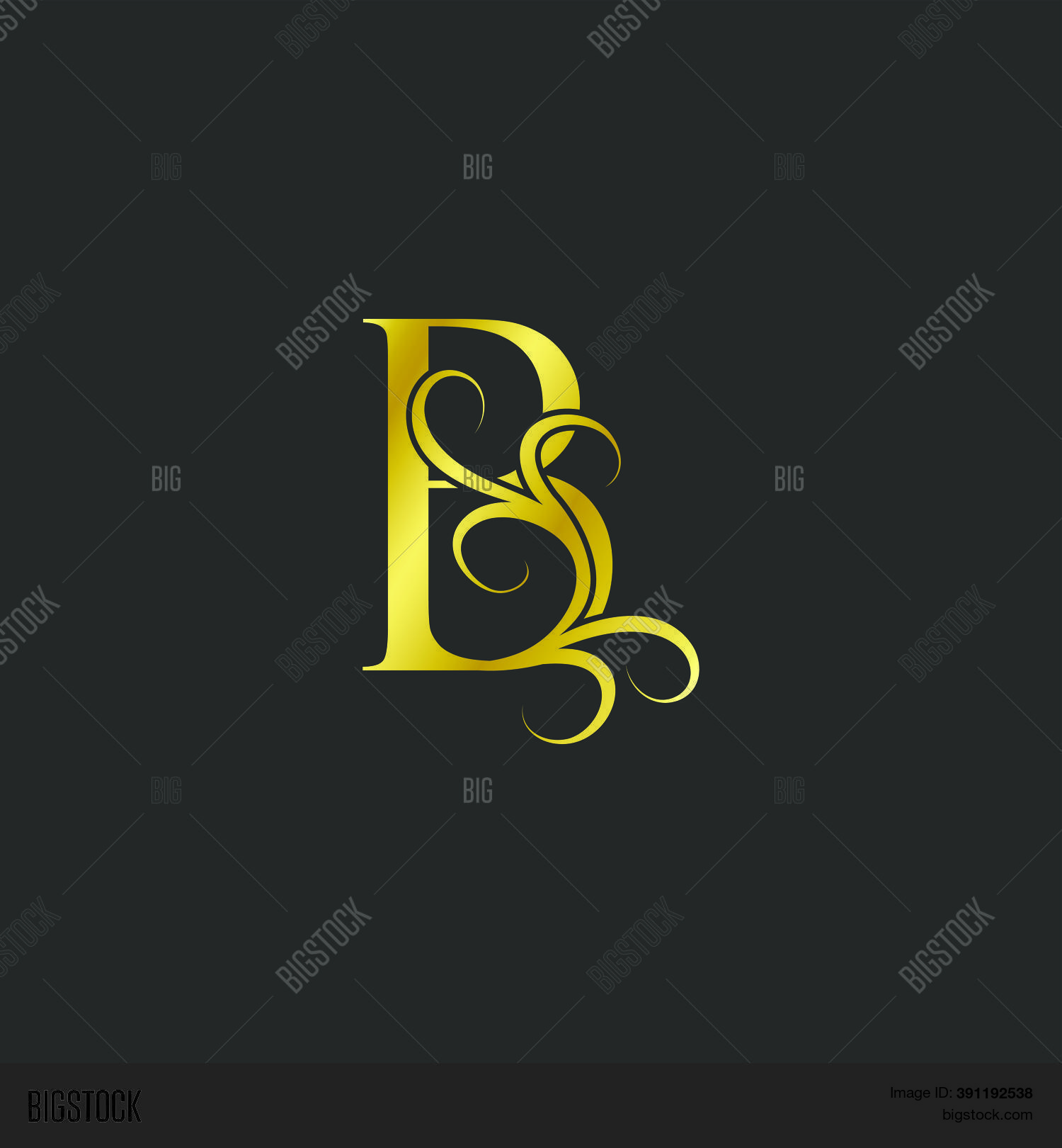 Golden B Letter Vector & Photo (Free Trial) | Bigstock