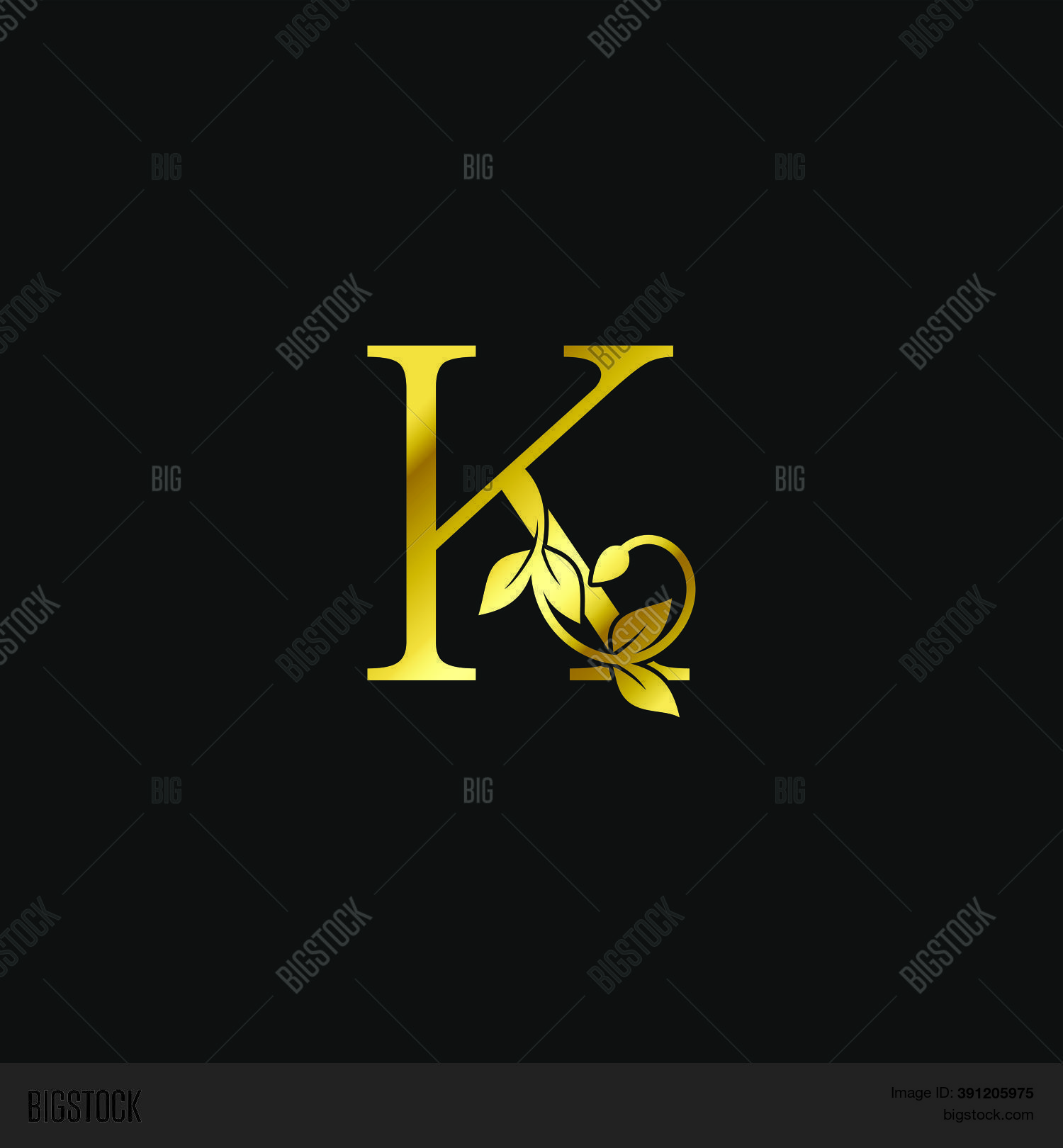 Golden K Letter Vector & Photo (Free Trial) | Bigstock