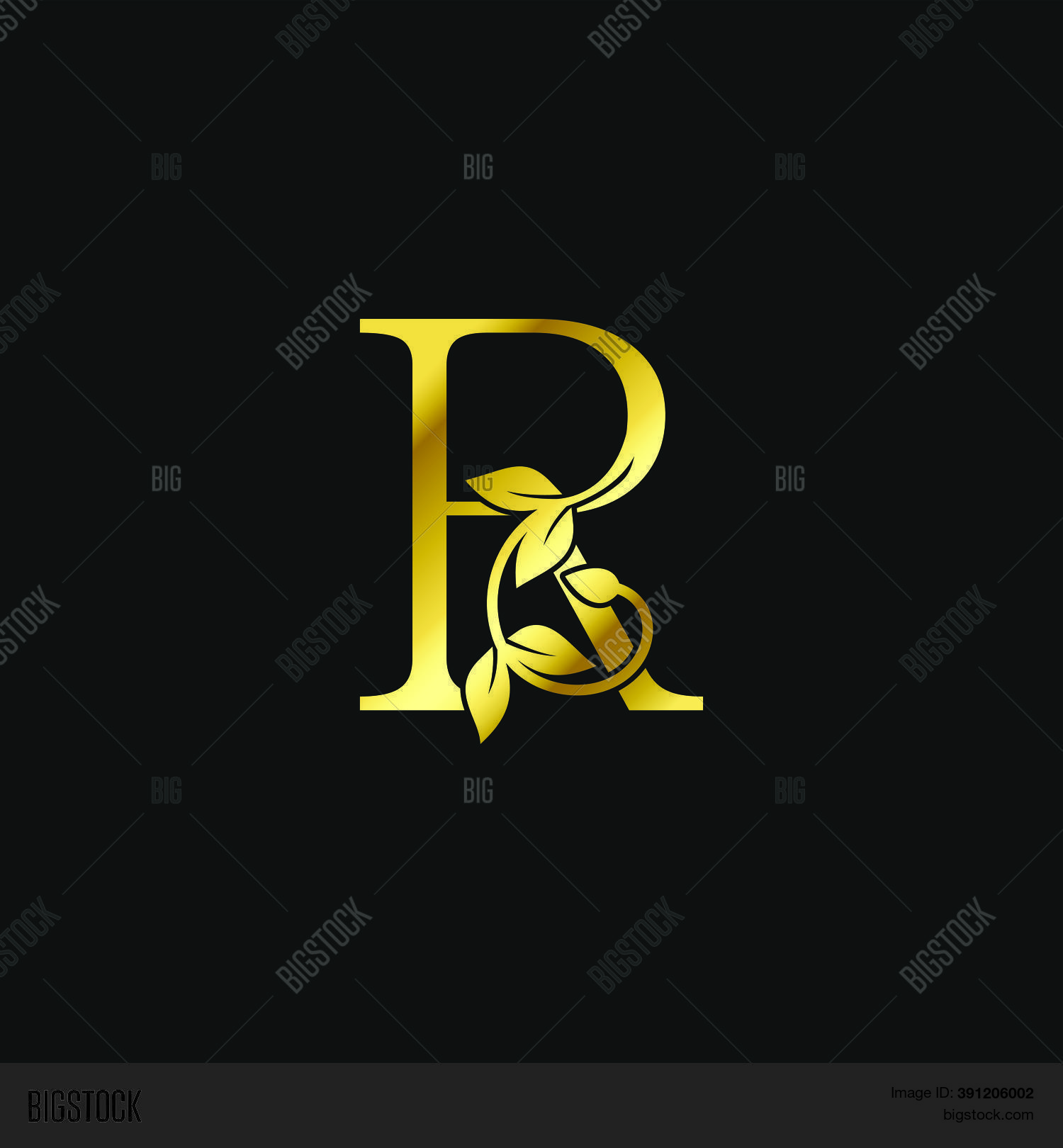 Golden R Letter Vector & Photo (Free Trial) | Bigstock