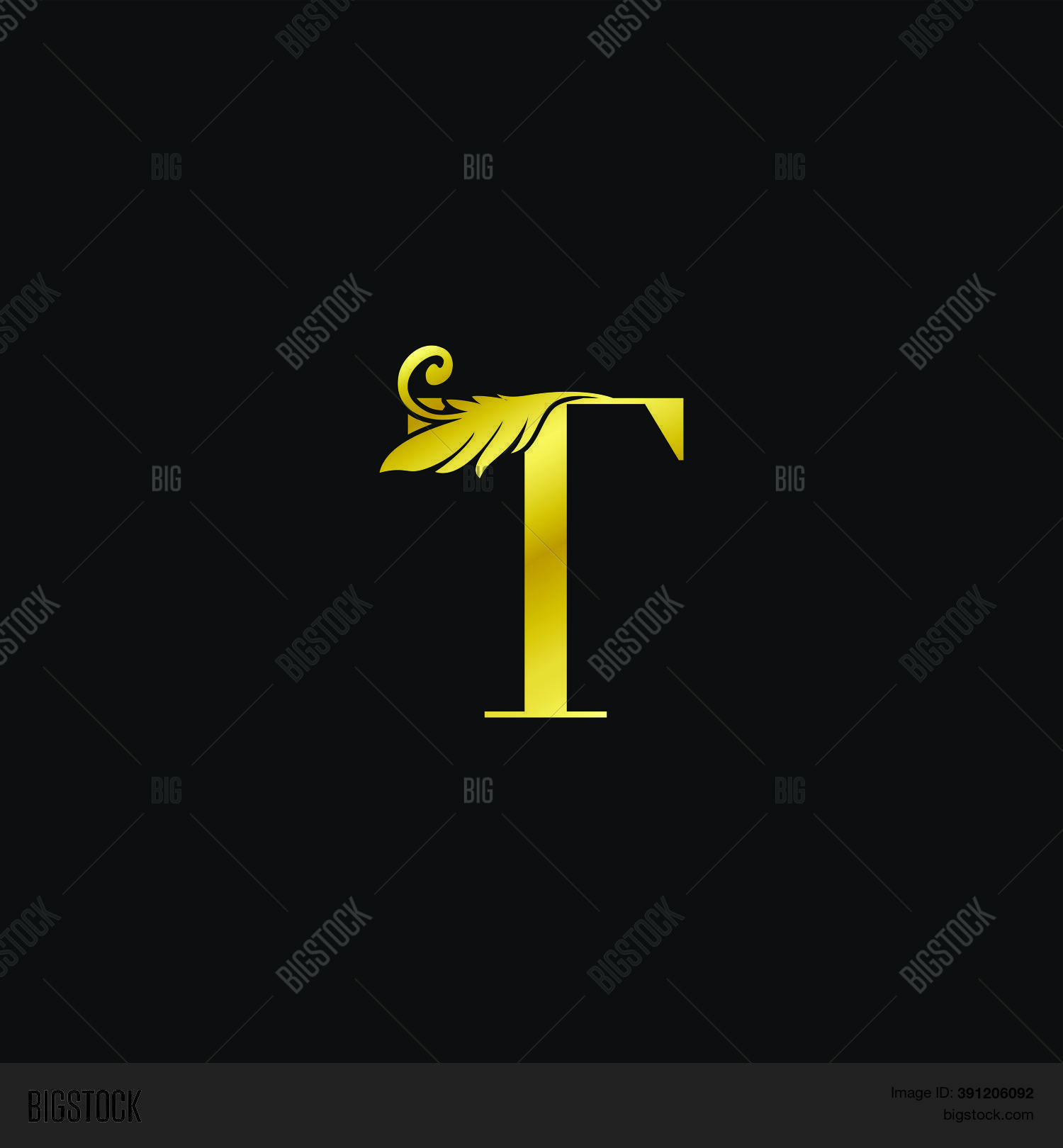 Golden T Letter Vector & Photo (Free Trial) | Bigstock
