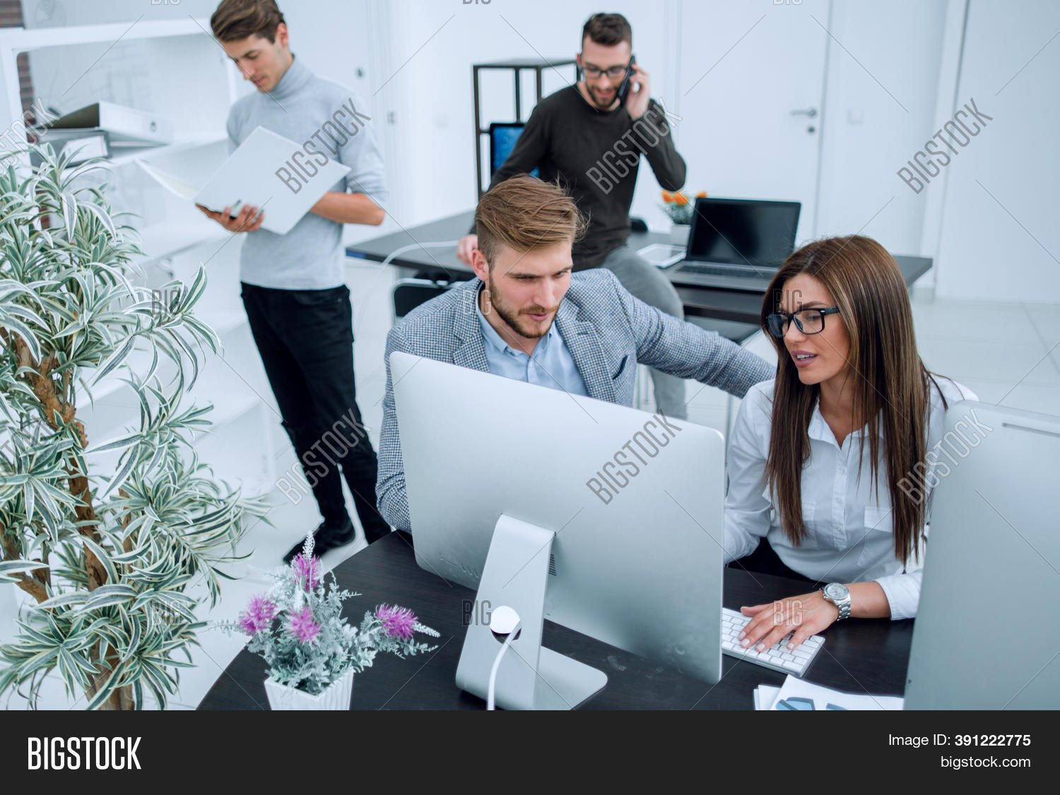Group Employees Works Image & Photo (Free Trial) | Bigstock