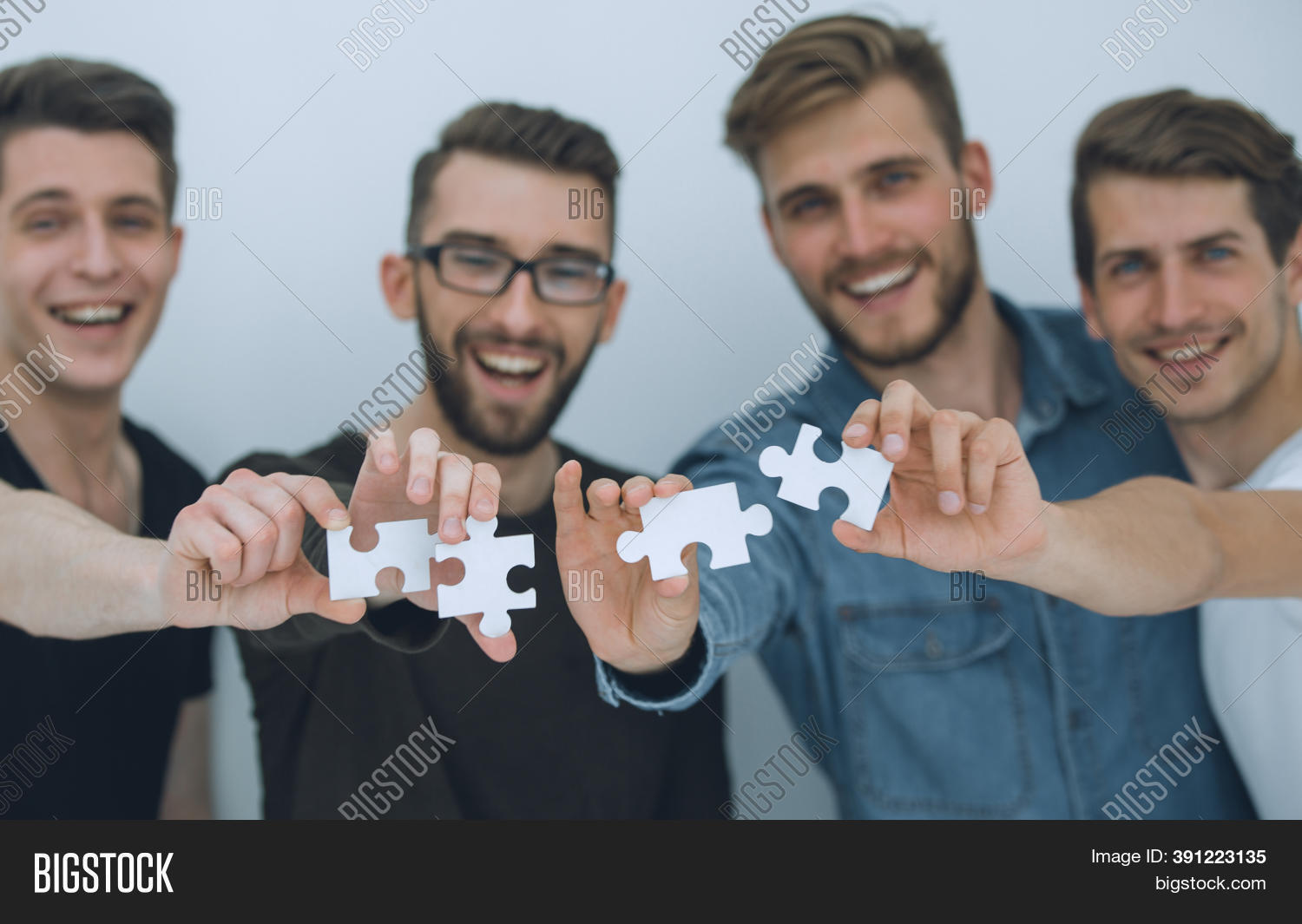 Image Guys Connecting Image & Photo (Free Trial) | Bigstock