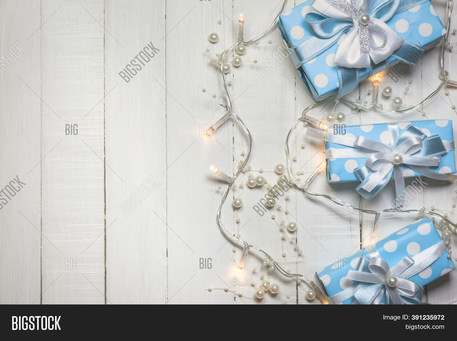Top View Blue Gift Image & Photo (Free Trial) | Bigstock