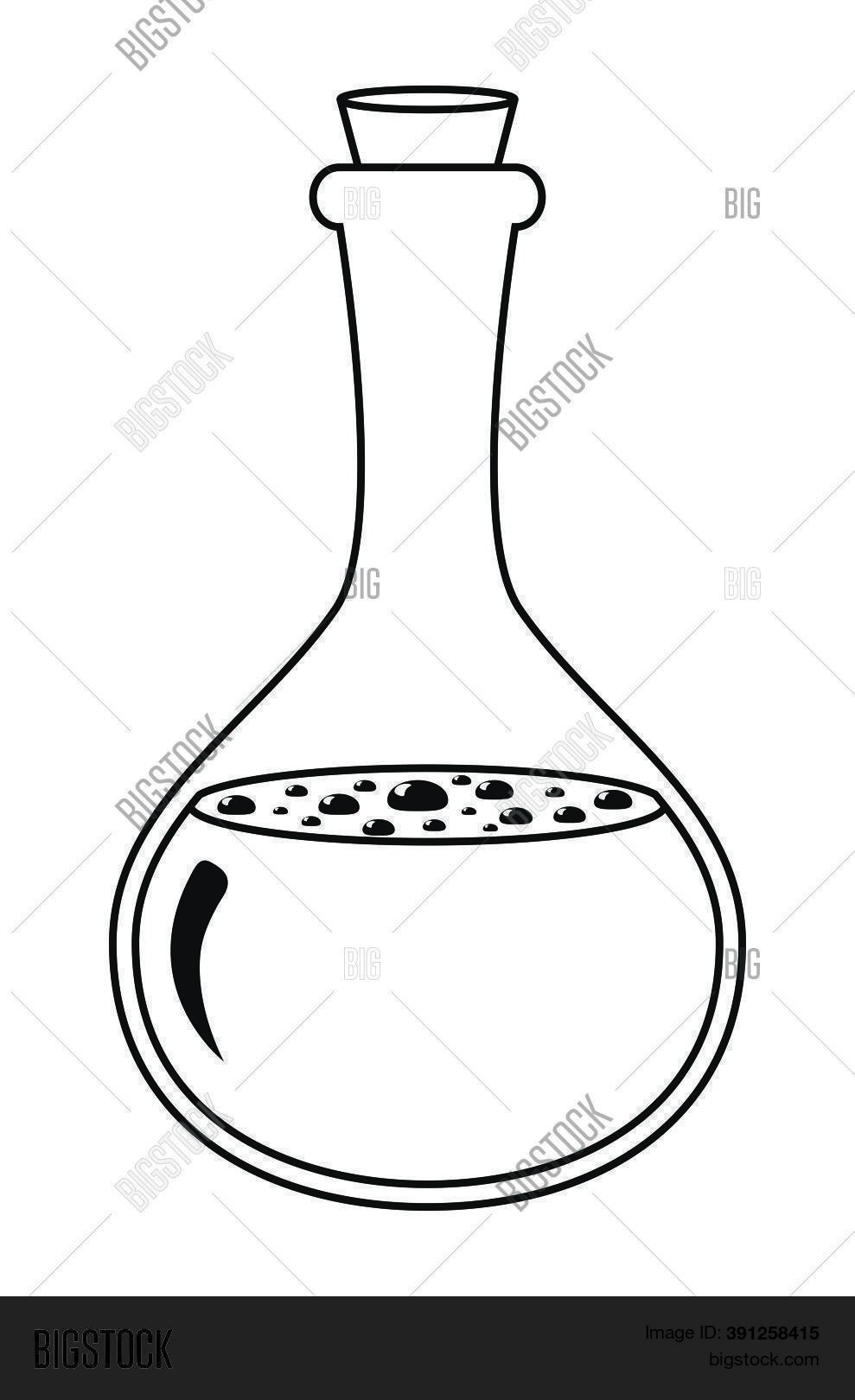Magic Potion Outline Vector & Photo (Free Trial) | Bigstock
