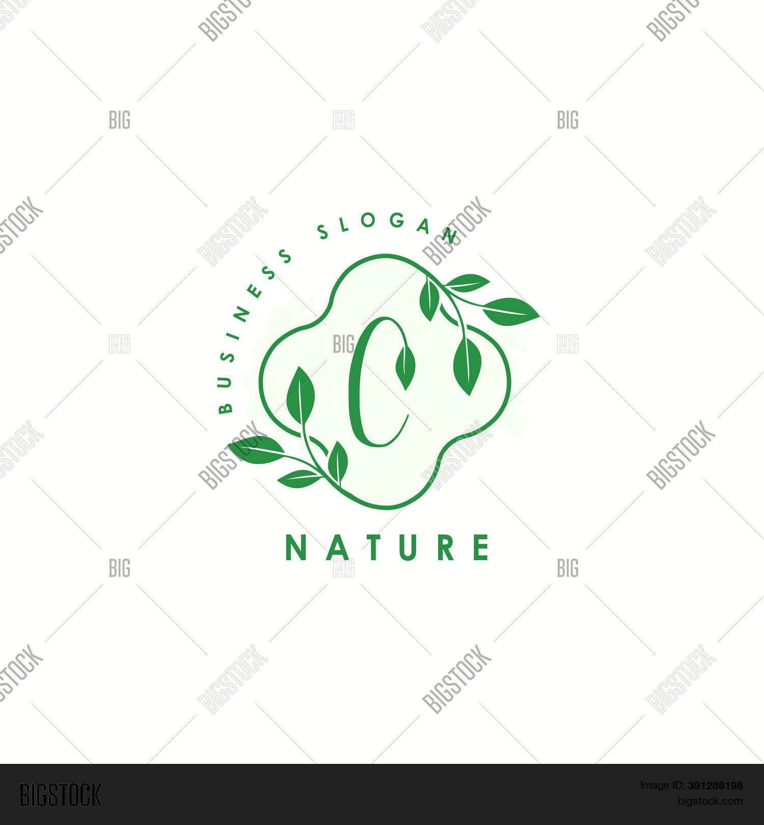 Nature Letter C Logo Vector & Photo (Free Trial) | Bigstock