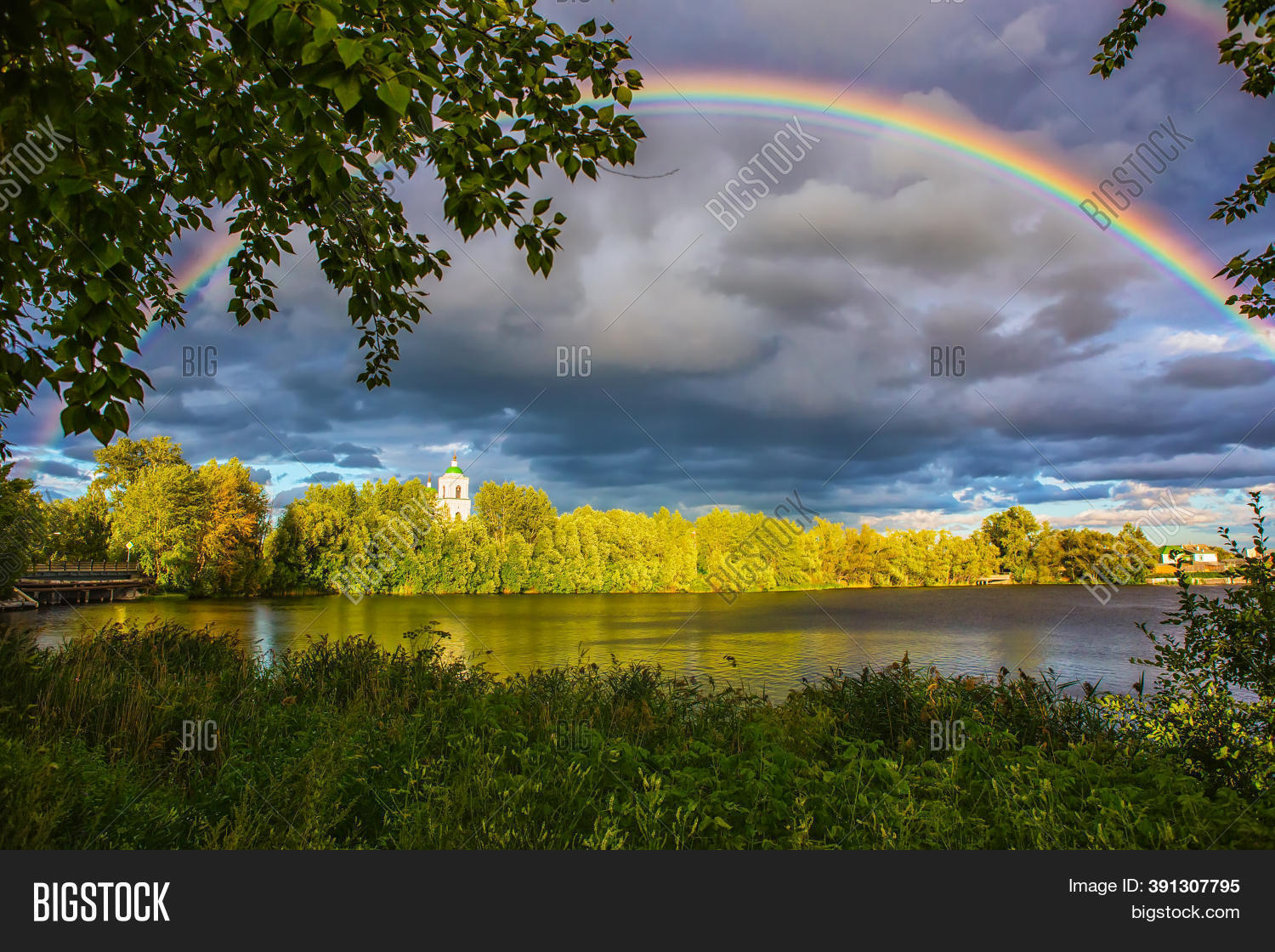 Rainbow Over River, Image & Photo (Free Trial) | Bigstock