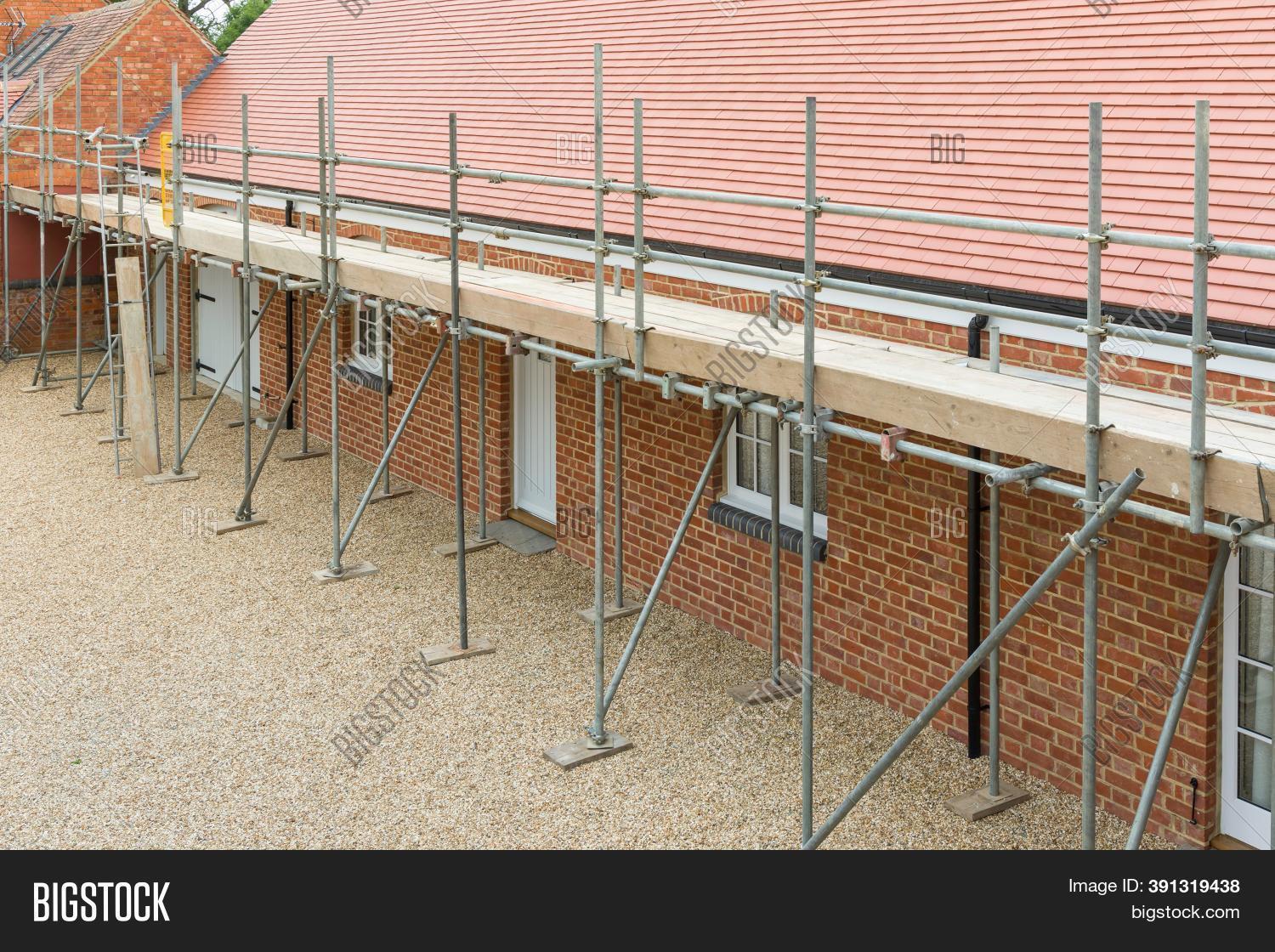 Scaffolding Outside Uk Image & Photo (Free Trial) | Bigstock